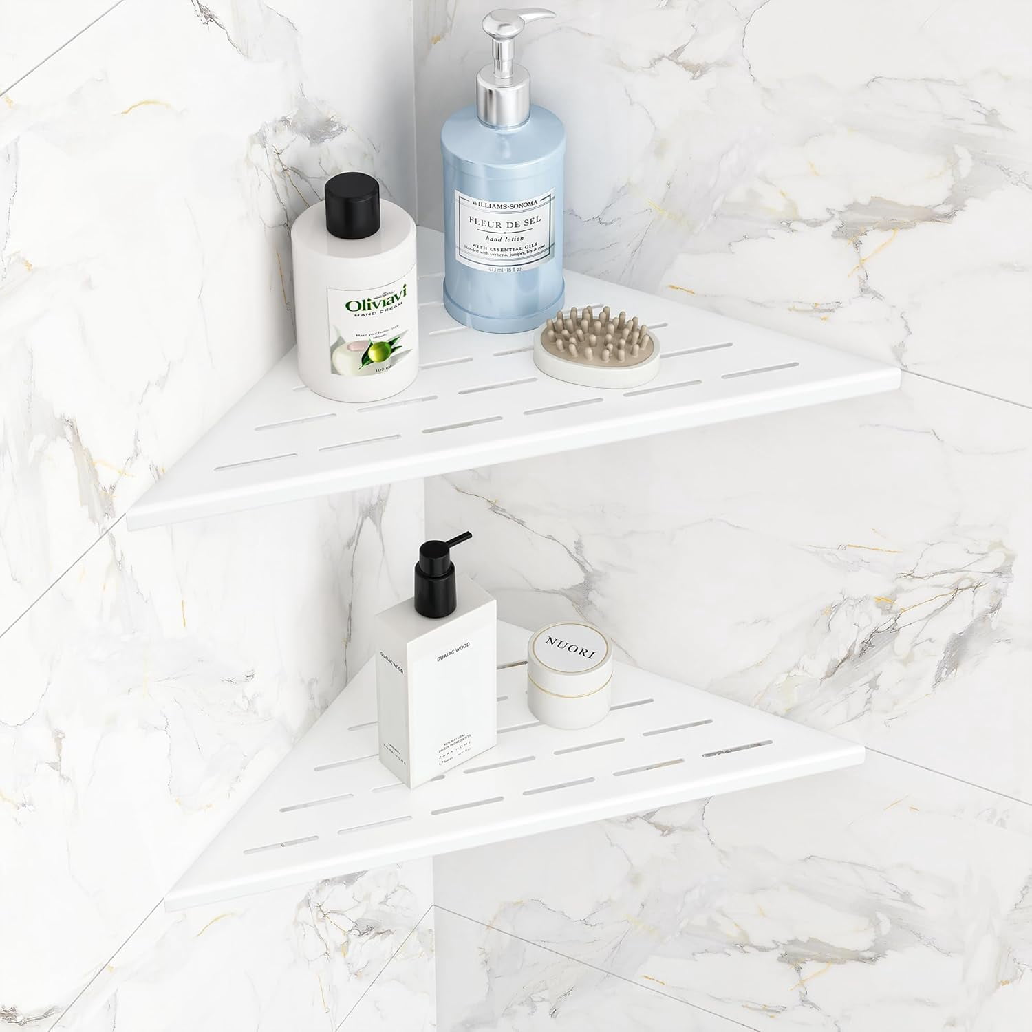 GZHJMY Corner Shower Shelves, 12-inch Recessed Tile Shower, Grout in ...