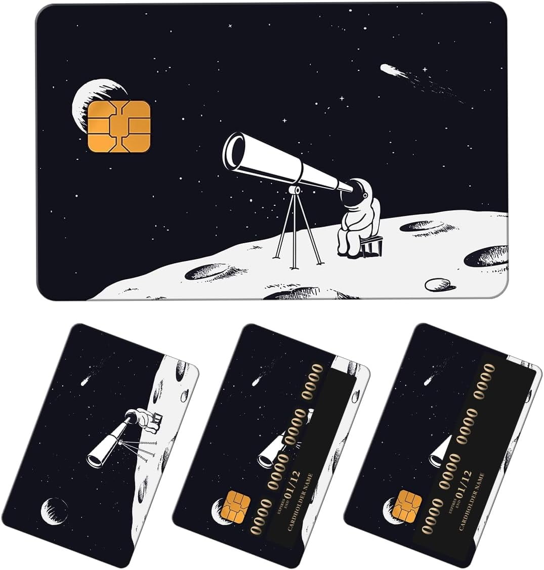 GZHJMY Credit Card Skin, Cute Debit Card Skin Sticker, 4Pcs Stylish ...