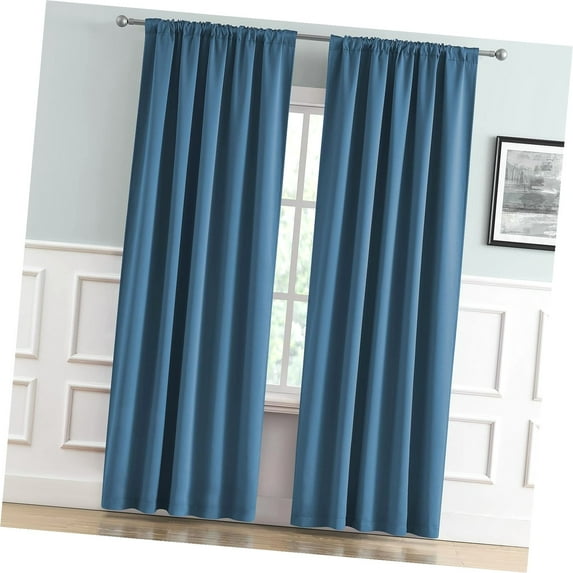 GZHJMY Curtains for Bedroom Back Tab Rod Pocket Room Darkening Thermal ...