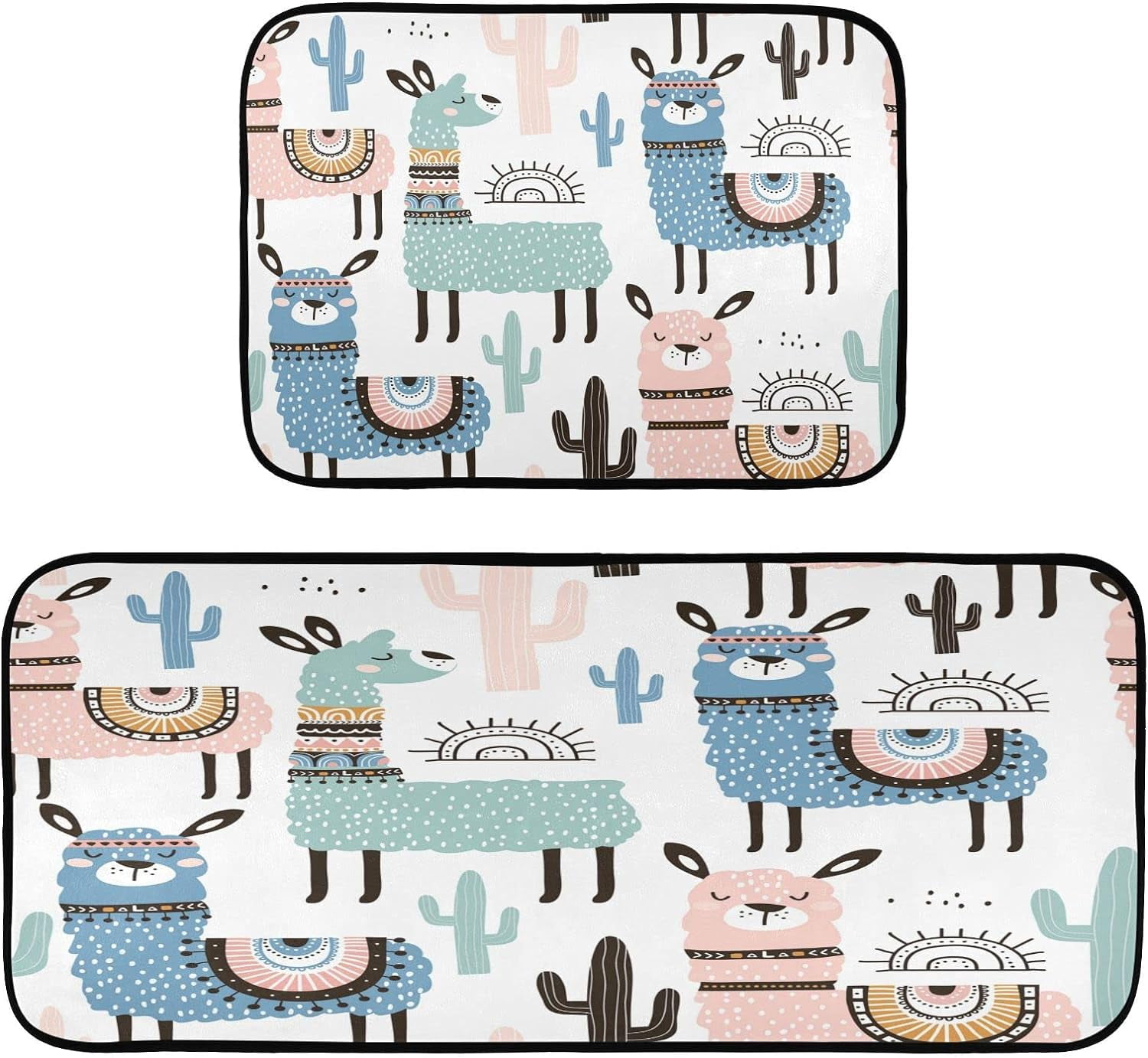 GZHJMY Cute Alpaca Anti Fatigue Mats for Kitchen Floor,Set of 2 Non ...