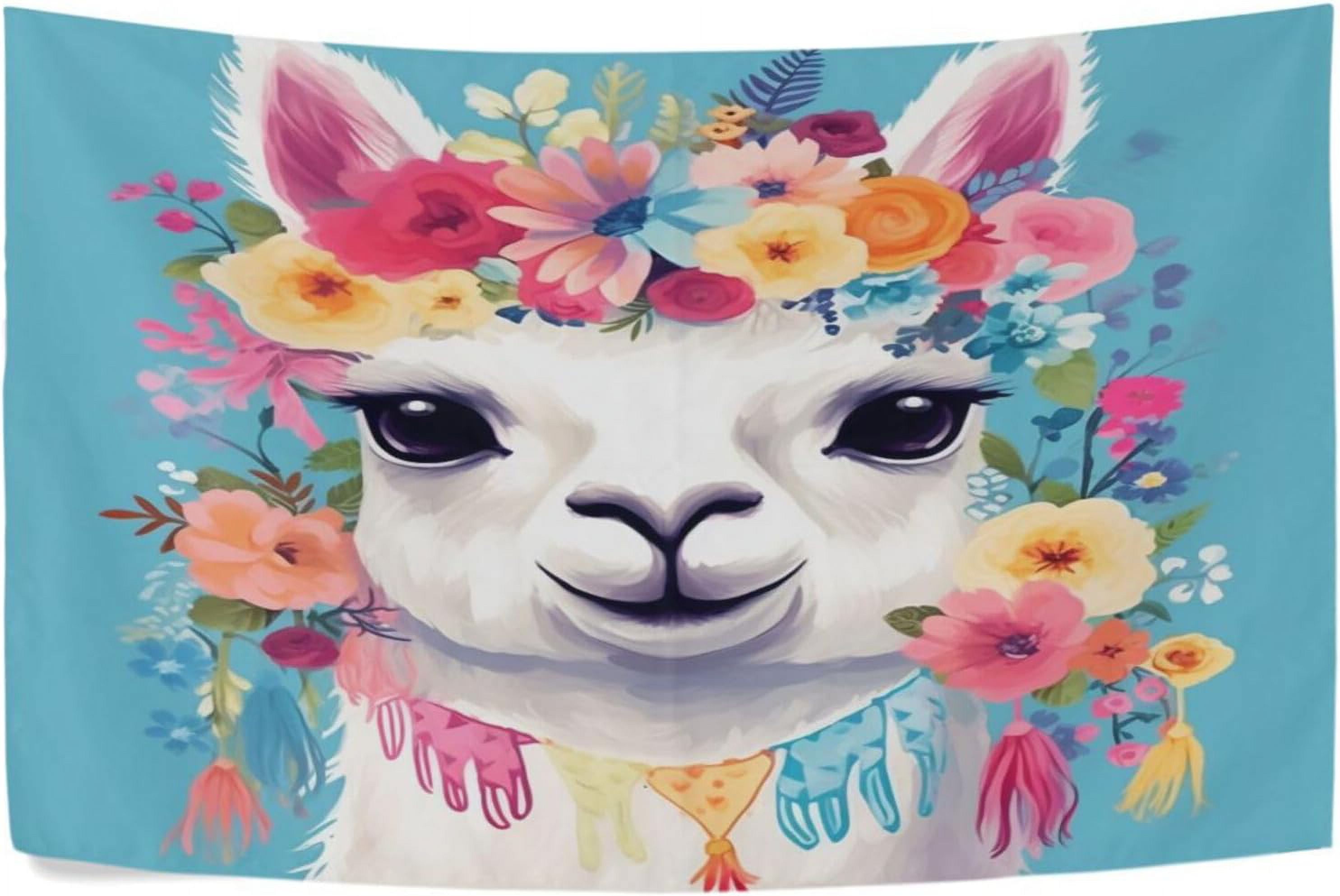 GZHJMY Cute Alpaca Tapestry Hippie Wall Hanging Tapestries Aesthetic ...