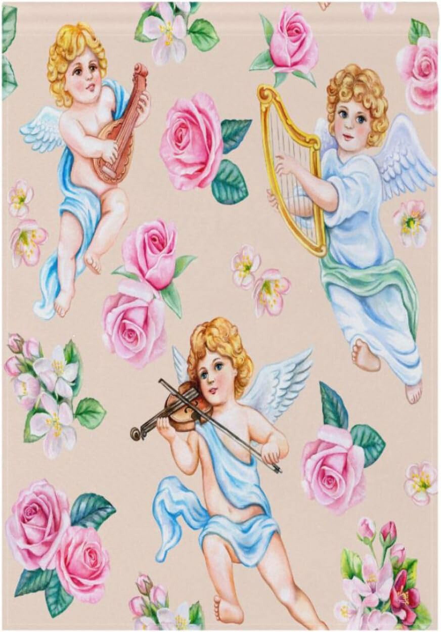 GZHJMY Cute Angel Garden Flag 28 x 40 Inch Vertical Double Sided ...