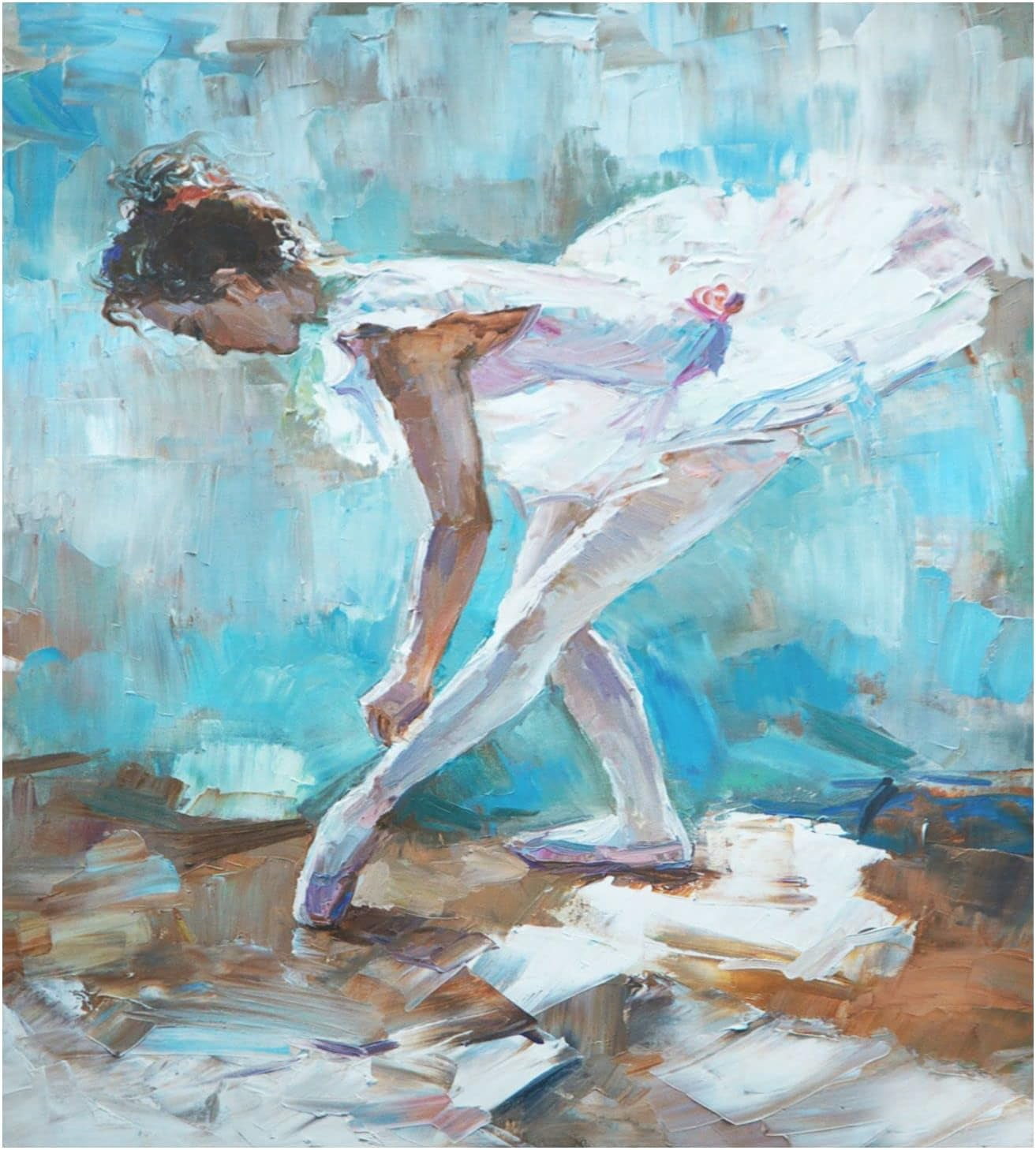 GZHJMY Cute Ballerina Oil Painting Dishwasher Magnet Sticker ...