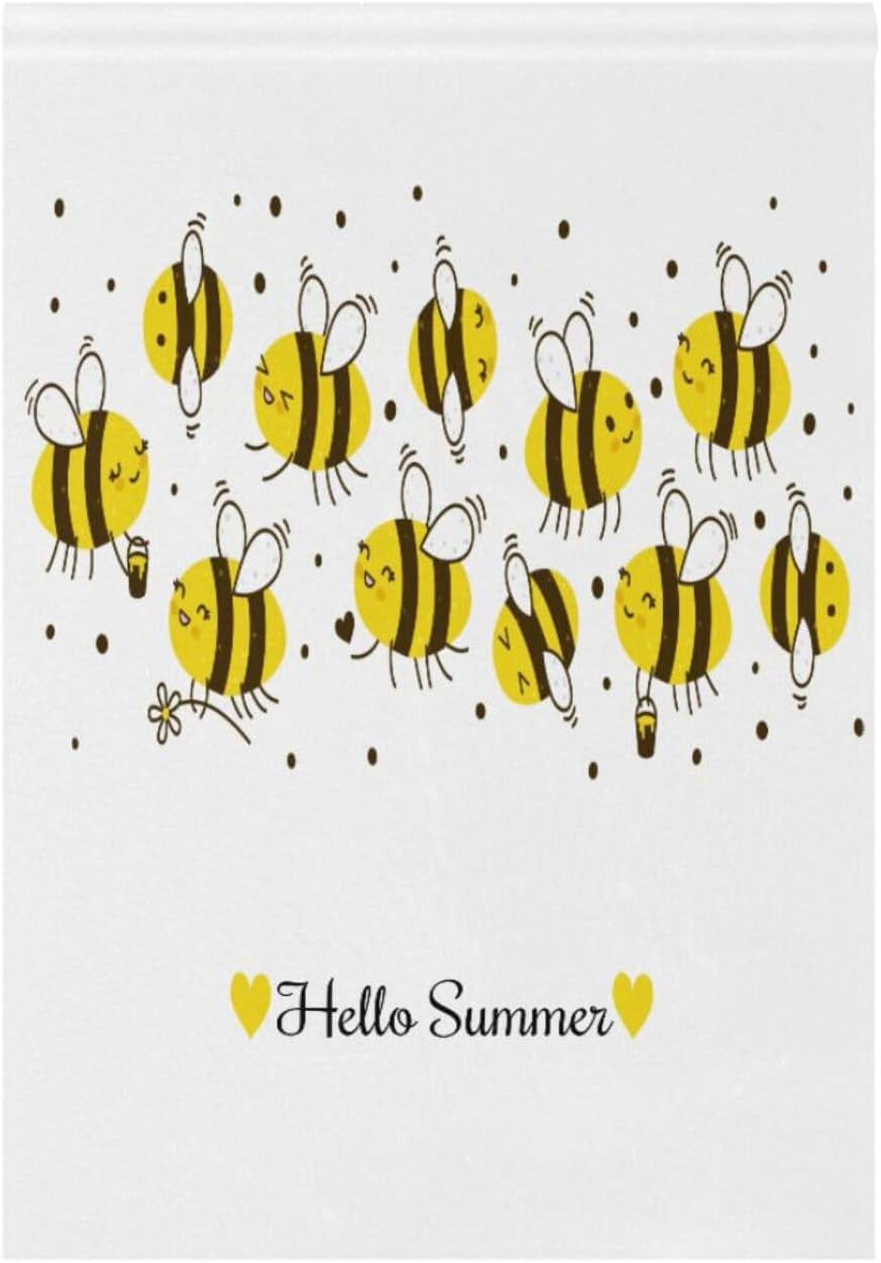 GZHJMY Cute Bee Welcome Garden Flag 28 x 40 Inch Vertical Double Sided ...