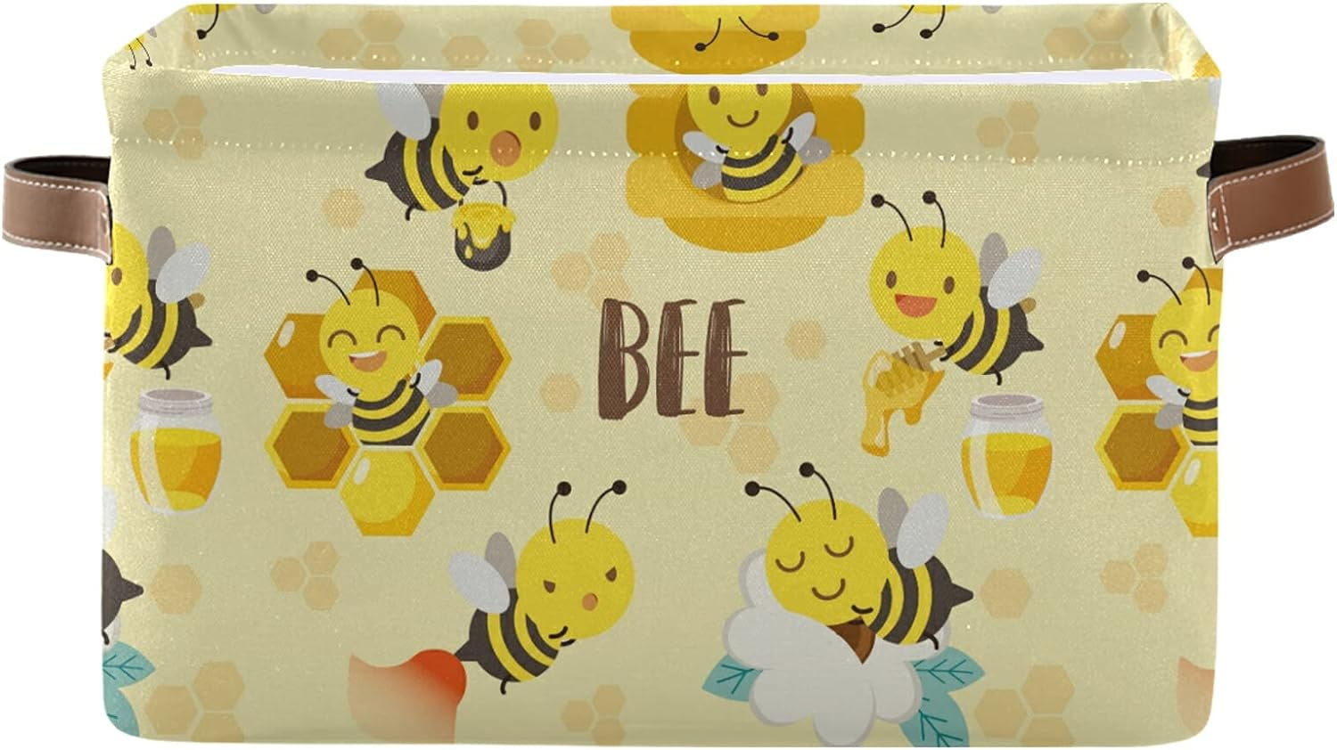 GZHJMY Cute Bee With Beehive Flower Storage Bins Collapsible with ...