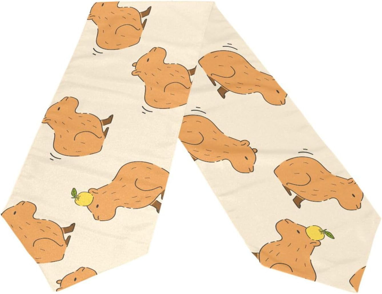 GZHJMY Cute Capybara Fruit Table Runner Seasonal Table Cloth Runner for ...