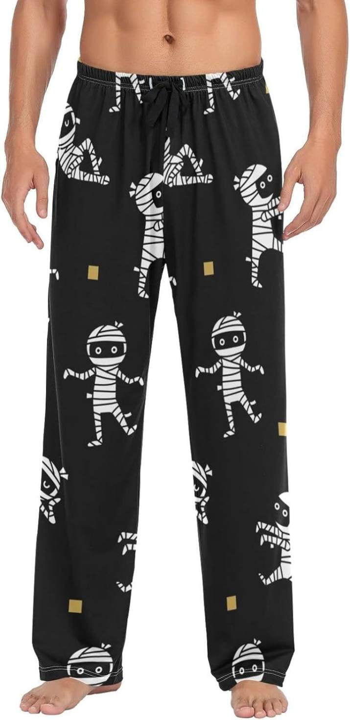 GZHJMY Cute Cartoon Mummy Pajama Pants For Men, Men's Separate Bottoms ...