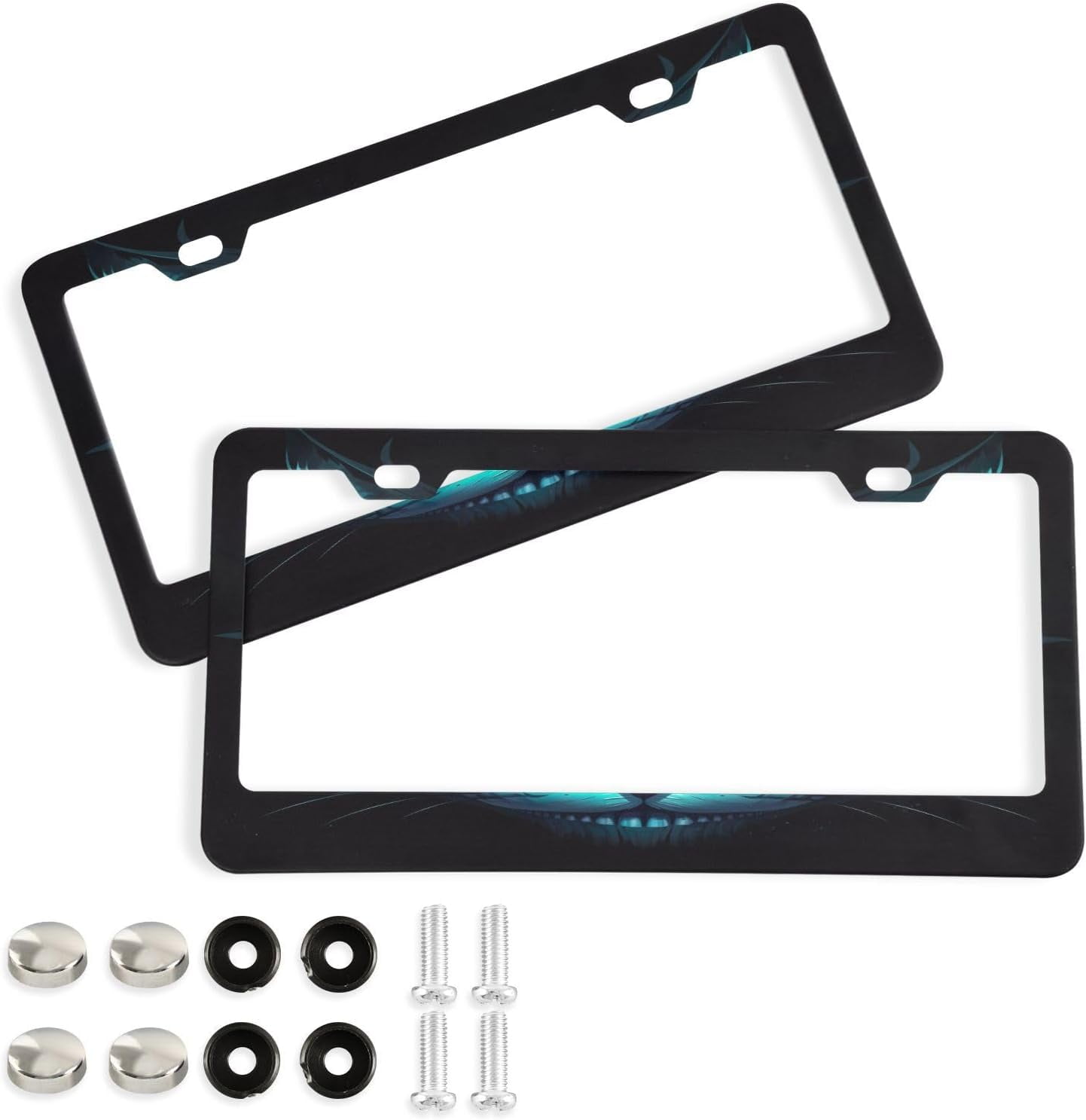 GZHJMY Cute Cat License Plate Frames Set of 2, Universal Aluminum ...