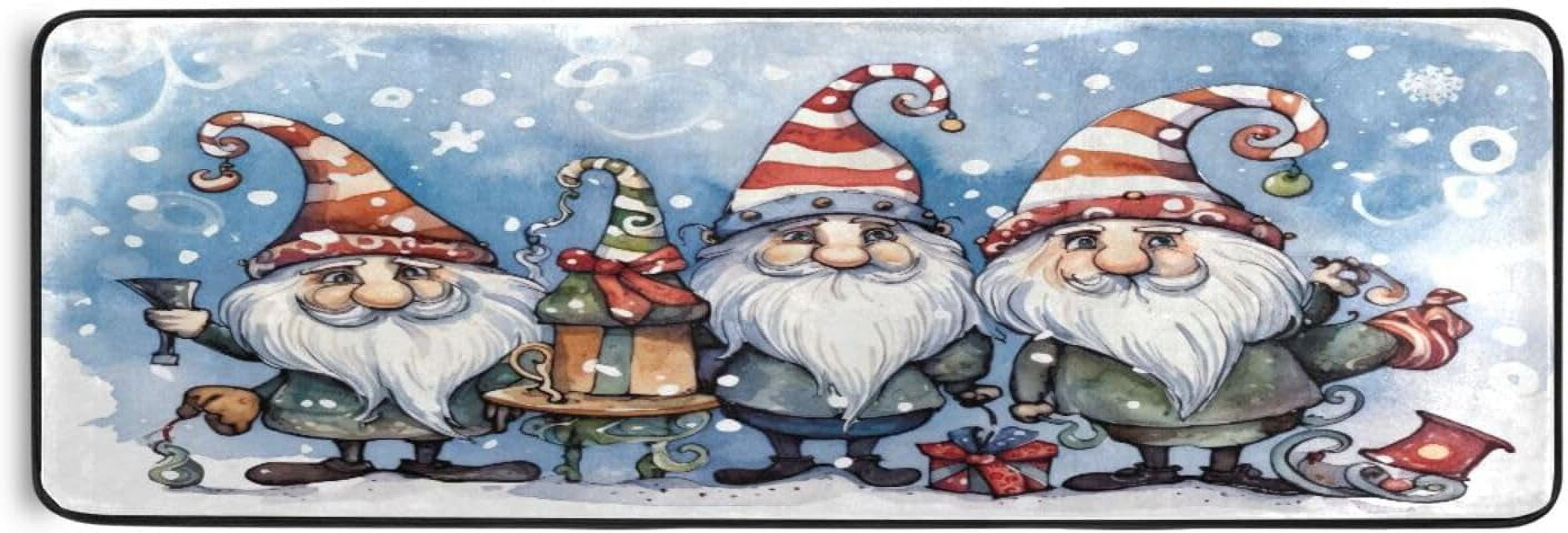GZHJMY Cute Christmas Gnomes Area Rug - 2' x 6' Washable Runner Rugs ...