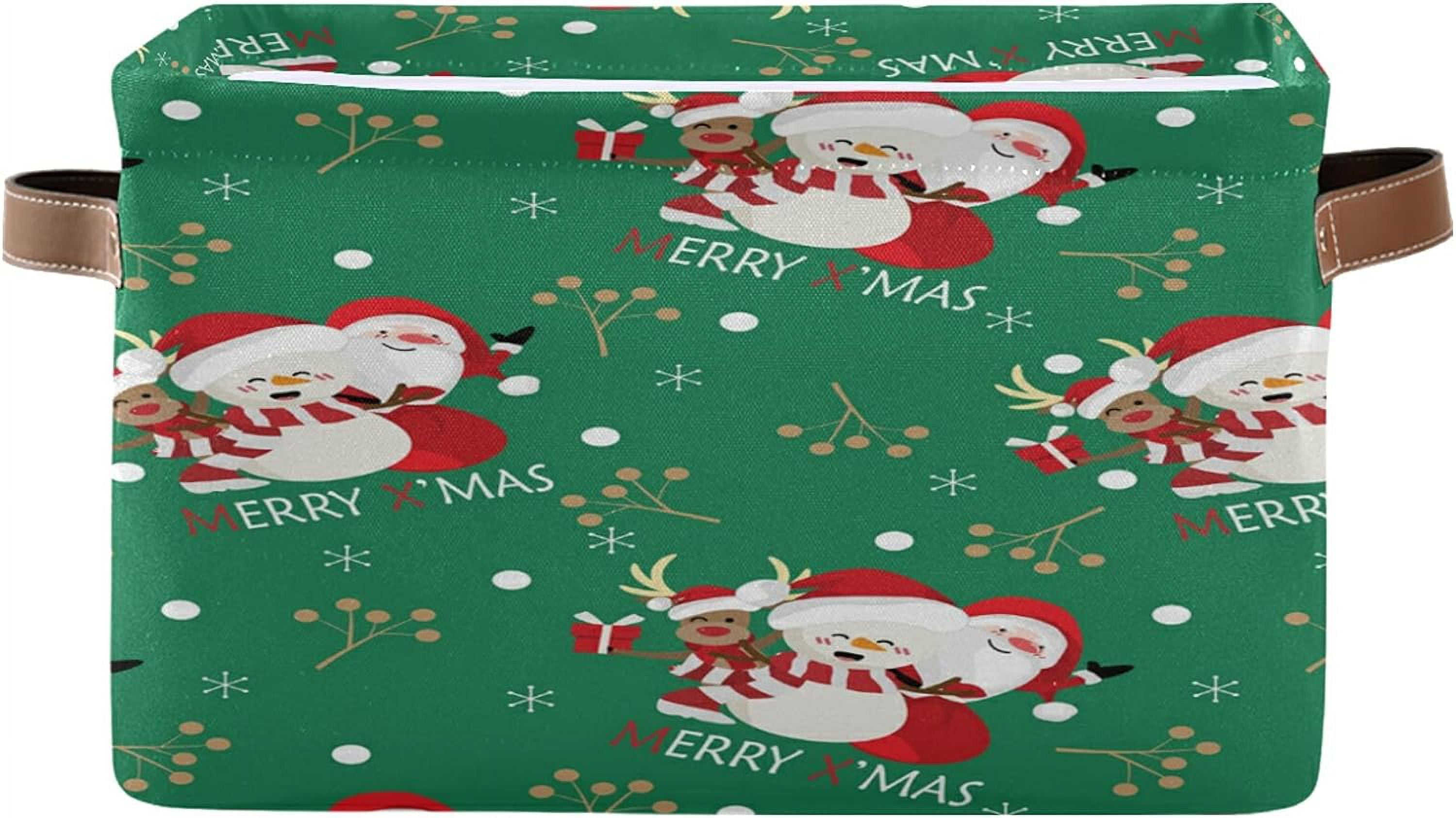 GZHJMY Cute Christmas Holidays Cartoon Character Storage Bin for Toy ...