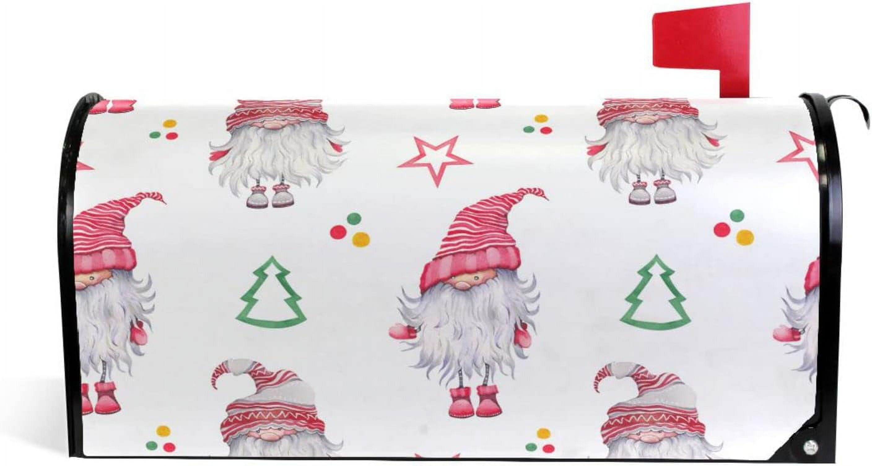 GZHJMY Cute Christmas Xmas Gnomes Magnetic Mailbox Cover Large Size ...
