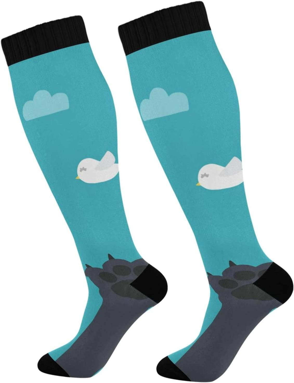 GZHJMY Cute Dog Paw 20-30mmHg Compression Socks for Men & Women, Knee ...