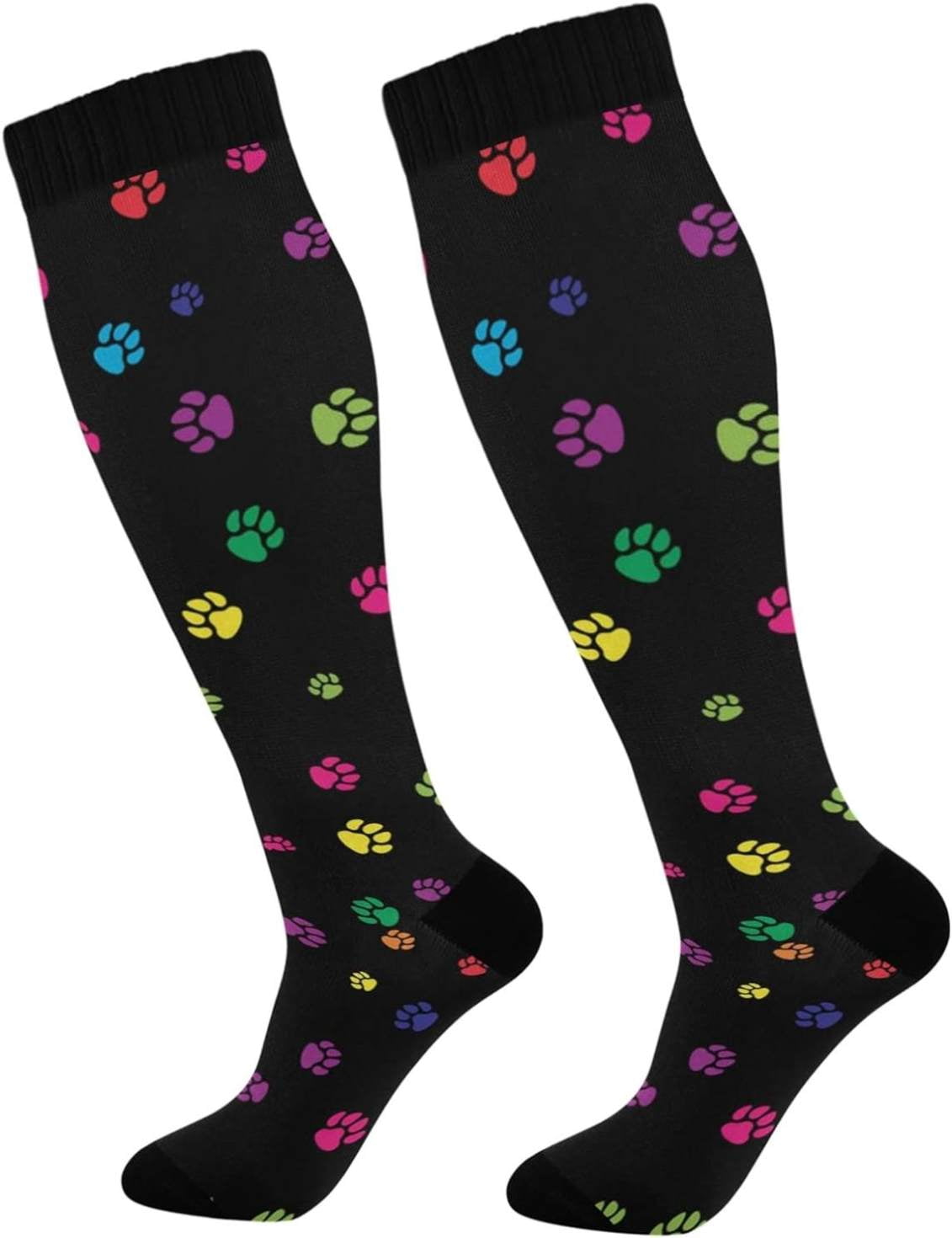 GZHJMY Cute Dog Paw 20-30mmHg Compression Socks for Men & Women, Knee ...