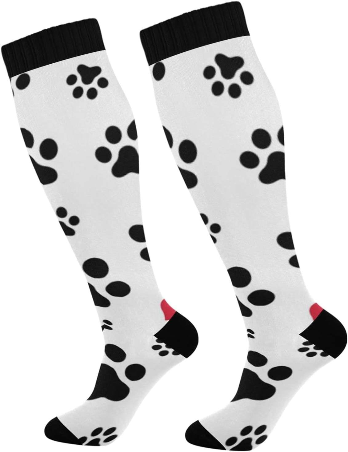 GZHJMY Cute Dog Paw 20-30mmHg Compression Socks for Men & Women, Knee ...