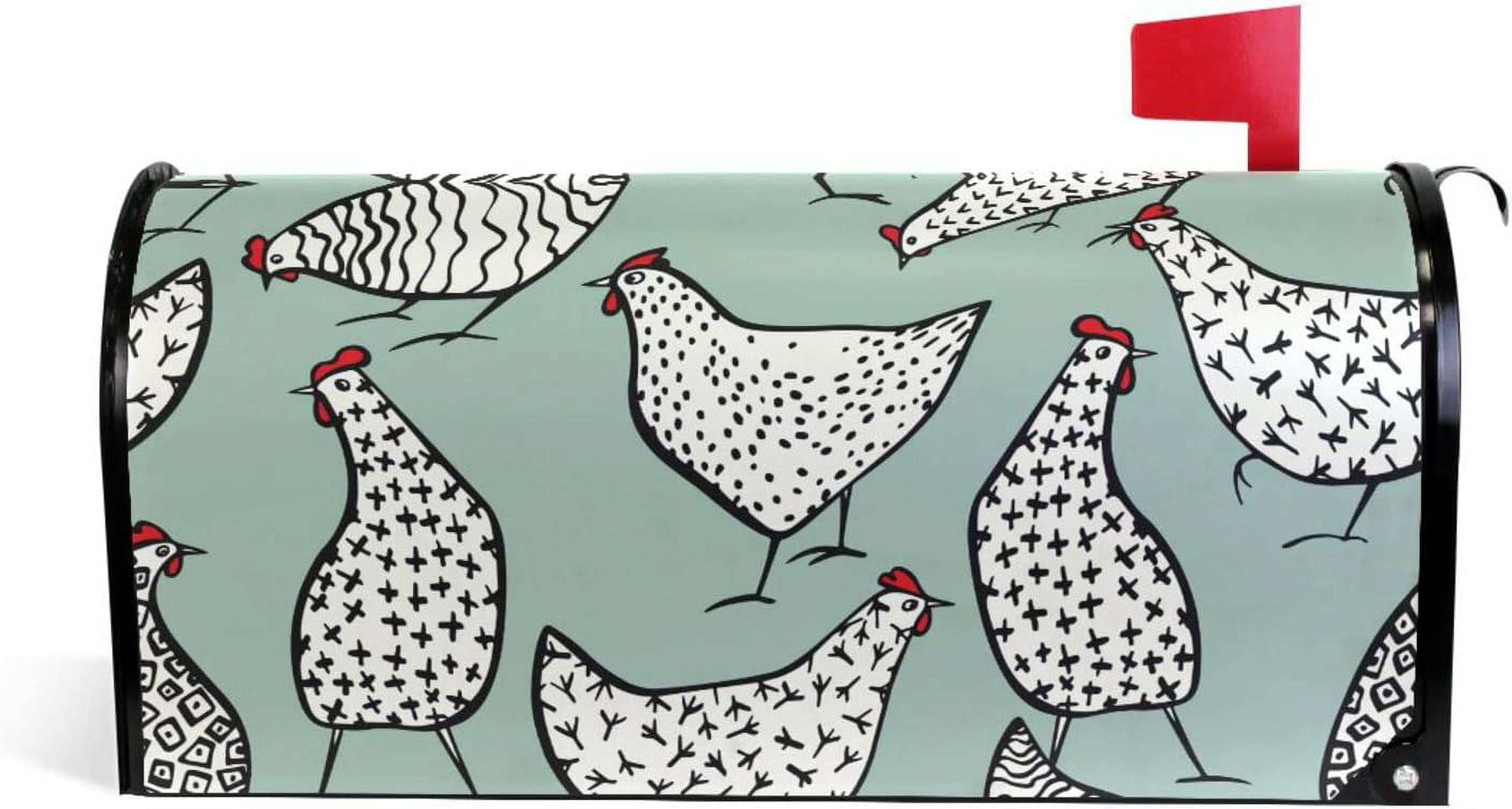 GZHJMY Cute Farm Chickens Hens Magnetic Mailbox Cover Standard Size ...