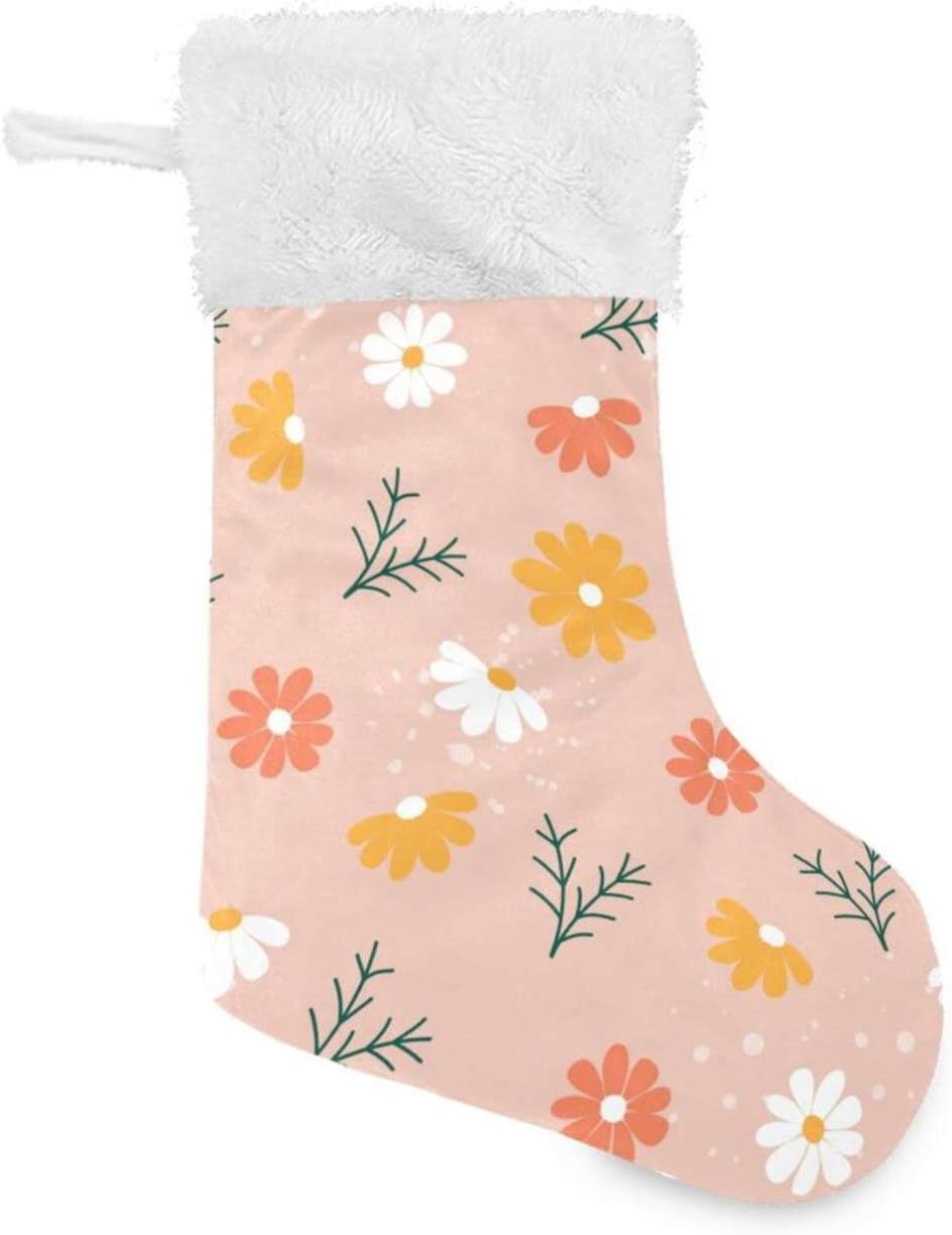 GZHJMY Cute Flowers Season Pink Christmas Stockings, Personalized Large ...