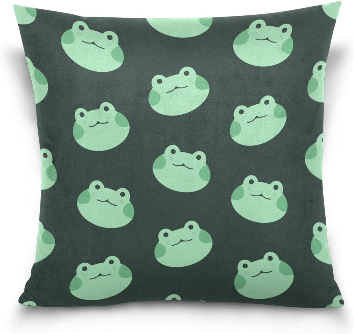 GZHJMY Cute Frog Pattern Pillow Cover 20 x 20 Inch, Soft Decorative ...