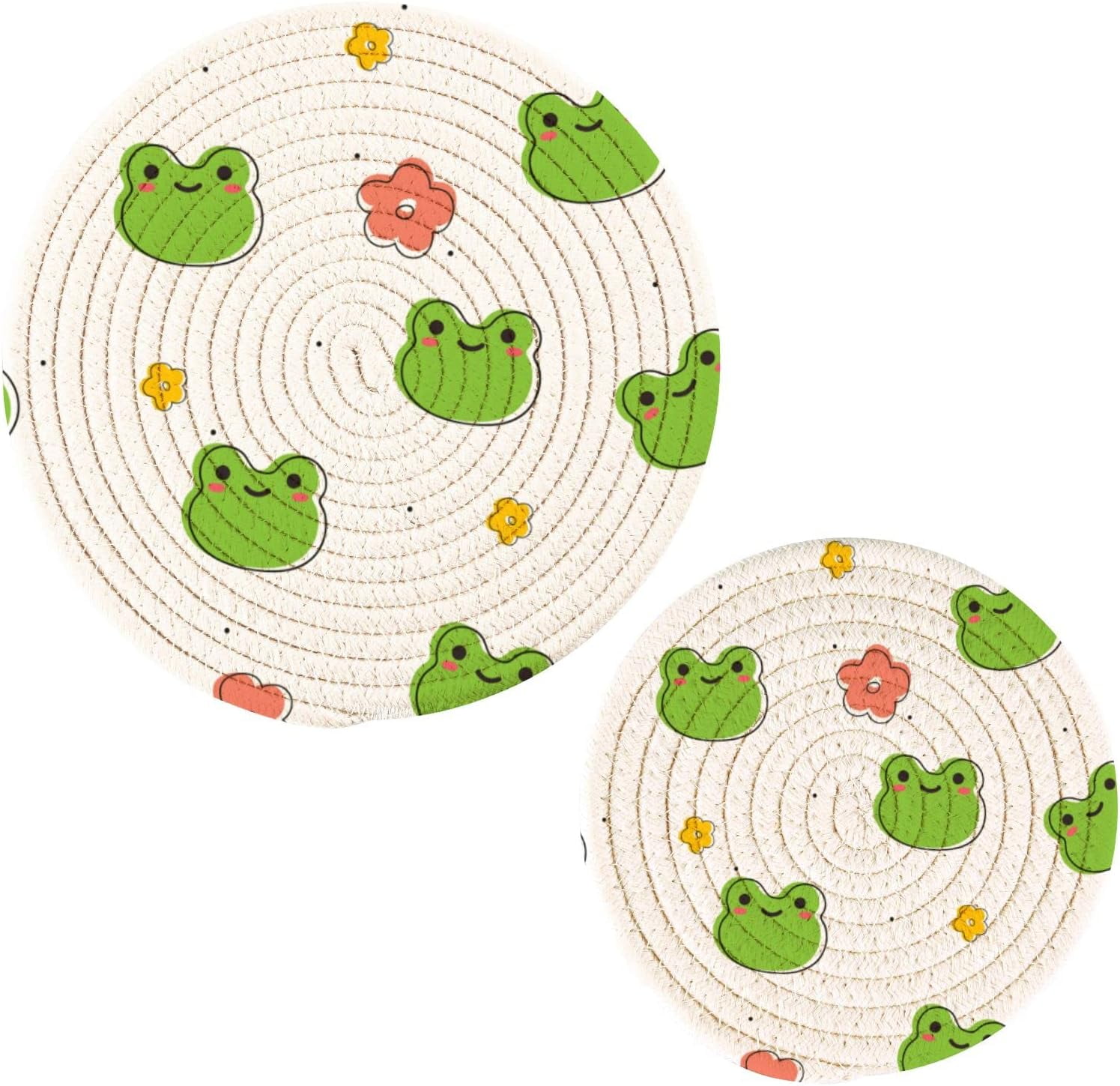 GZHJMY Cute Frog Pot Holders Trivets Set 2 Pcs, Potholders for Kitchens ...