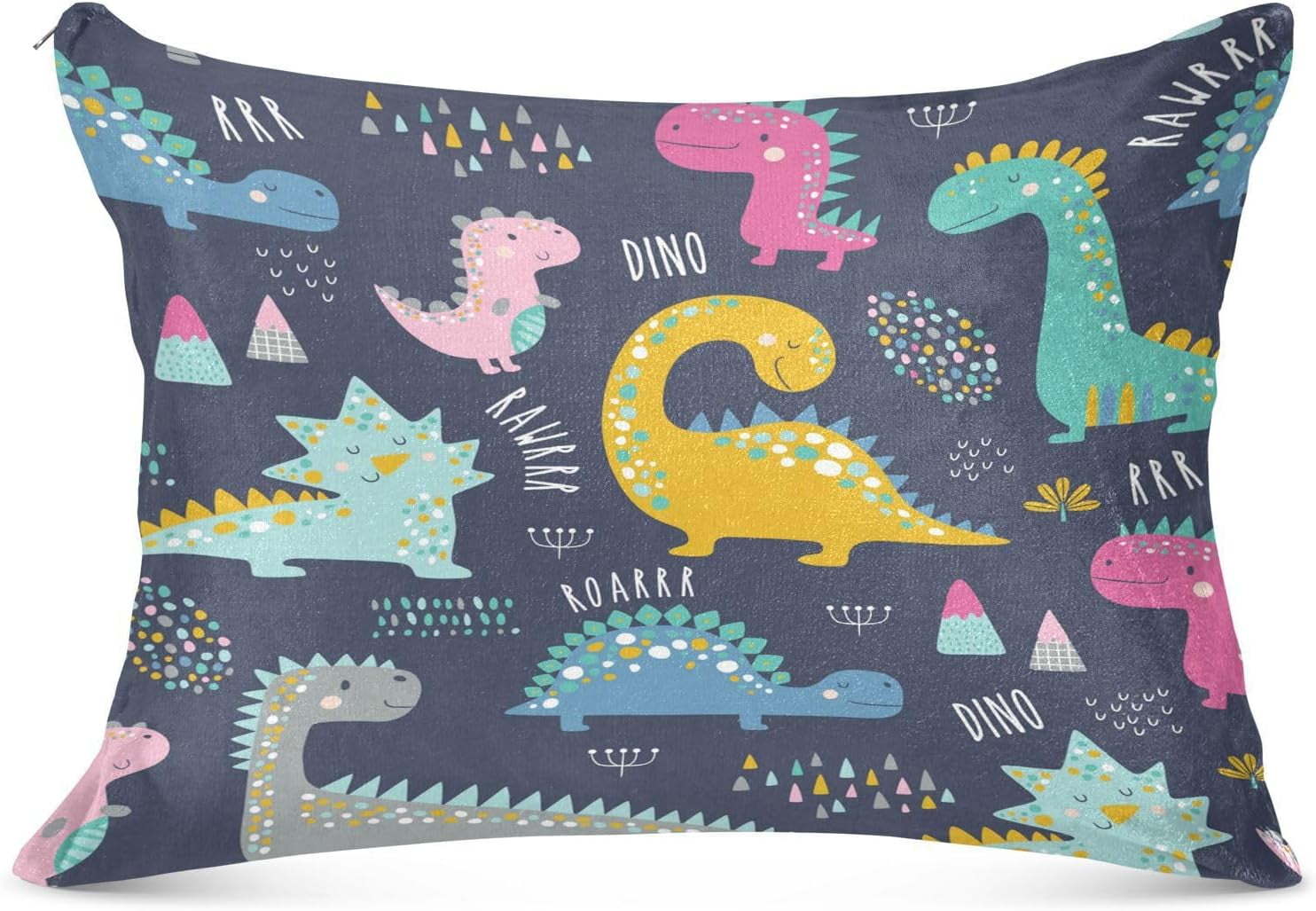 GZHJMY Cute Funny Kids Dinosaurs Pillowcases, Soft and Cozy Decorative ...
