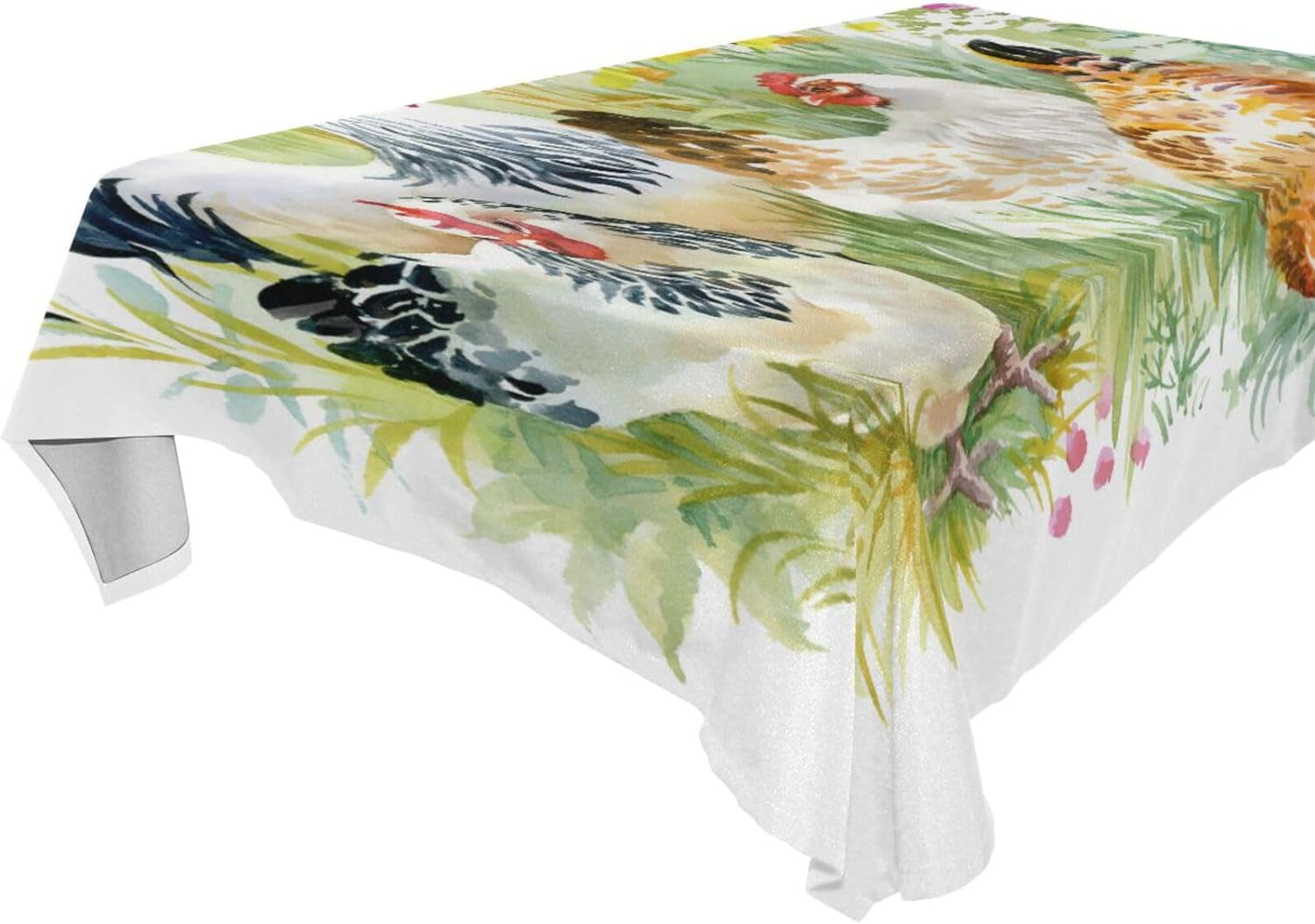 GZHJMY Cute Hen Chicken Rectangle Tablecloth, Waterproof Stain Wrinkle ...