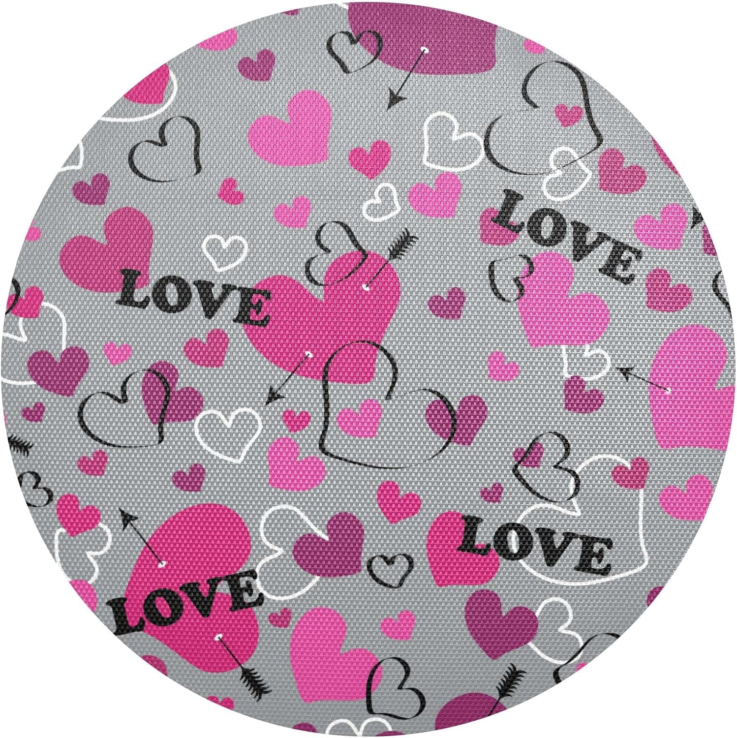 GZHJMY Cute Love Heart Placemats Set of 4 Non-Slip Heat Resistant ...