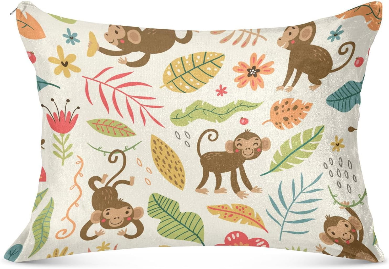 GZHJMY Cute Monkeys Standard Pillowcase Super Soft Cozy Plush Pillow ...