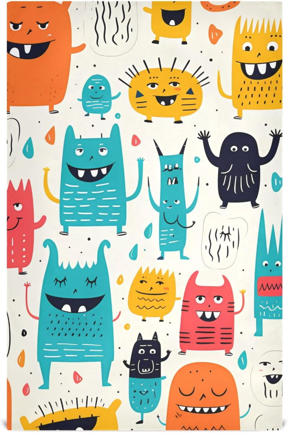 GZHJMY Cute Monsters Kitchen Towel, Dish Towels Quick Drying Tea Towels ...