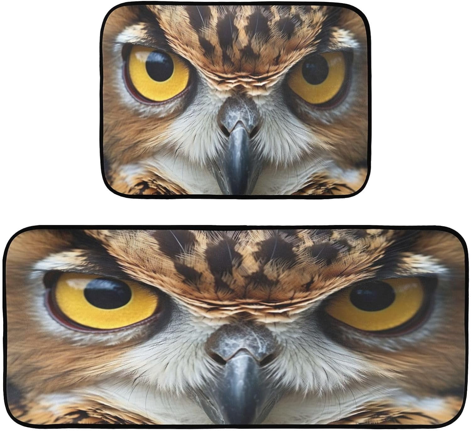 GZHJMY Cute Owl Kitchen Rug Set of 2 Non Slip Washable Cushioned Anti ...