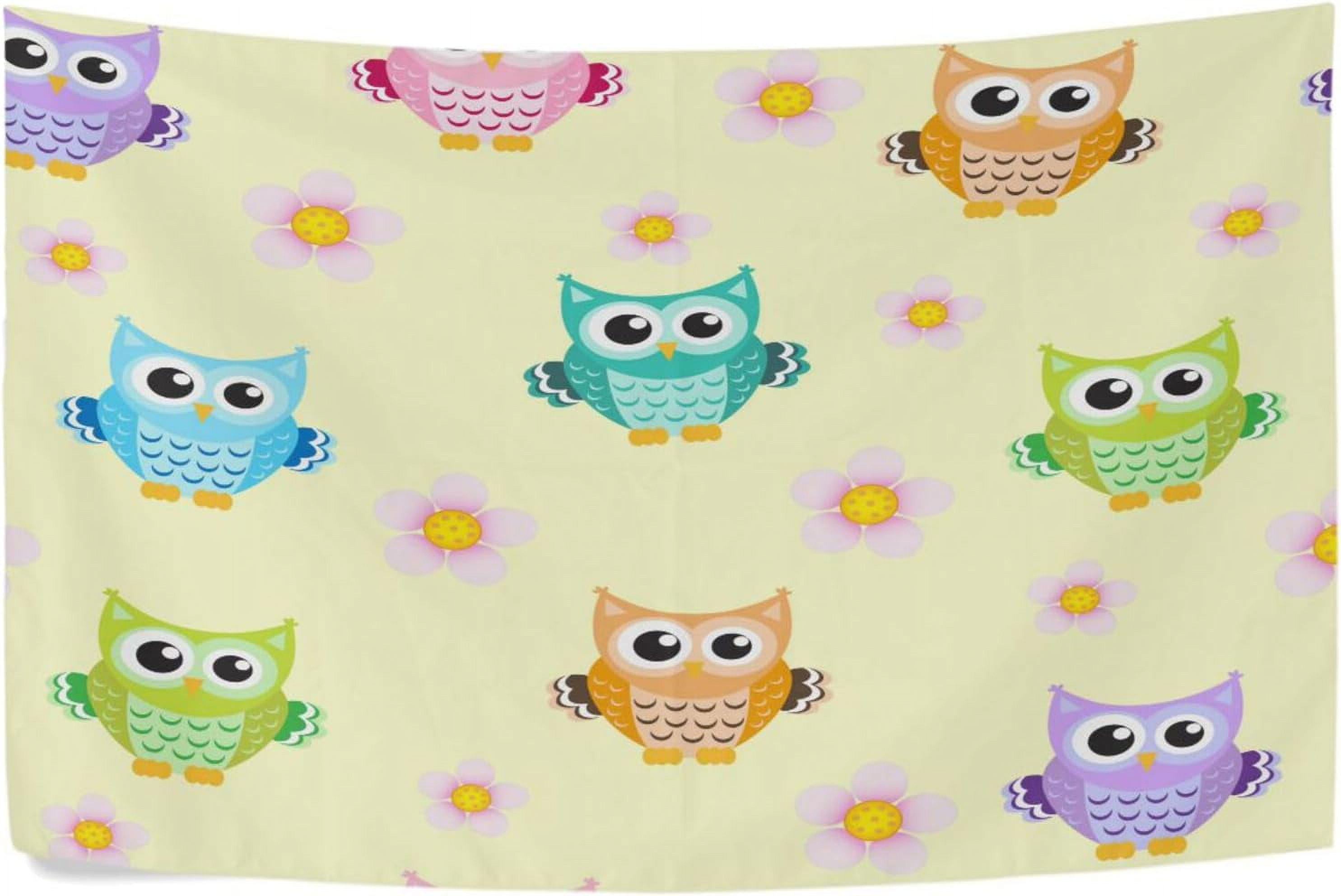 GZHJMY Cute Owl Tapestry Aesthetic Tapestry for Bedroom Colorful Wall ...