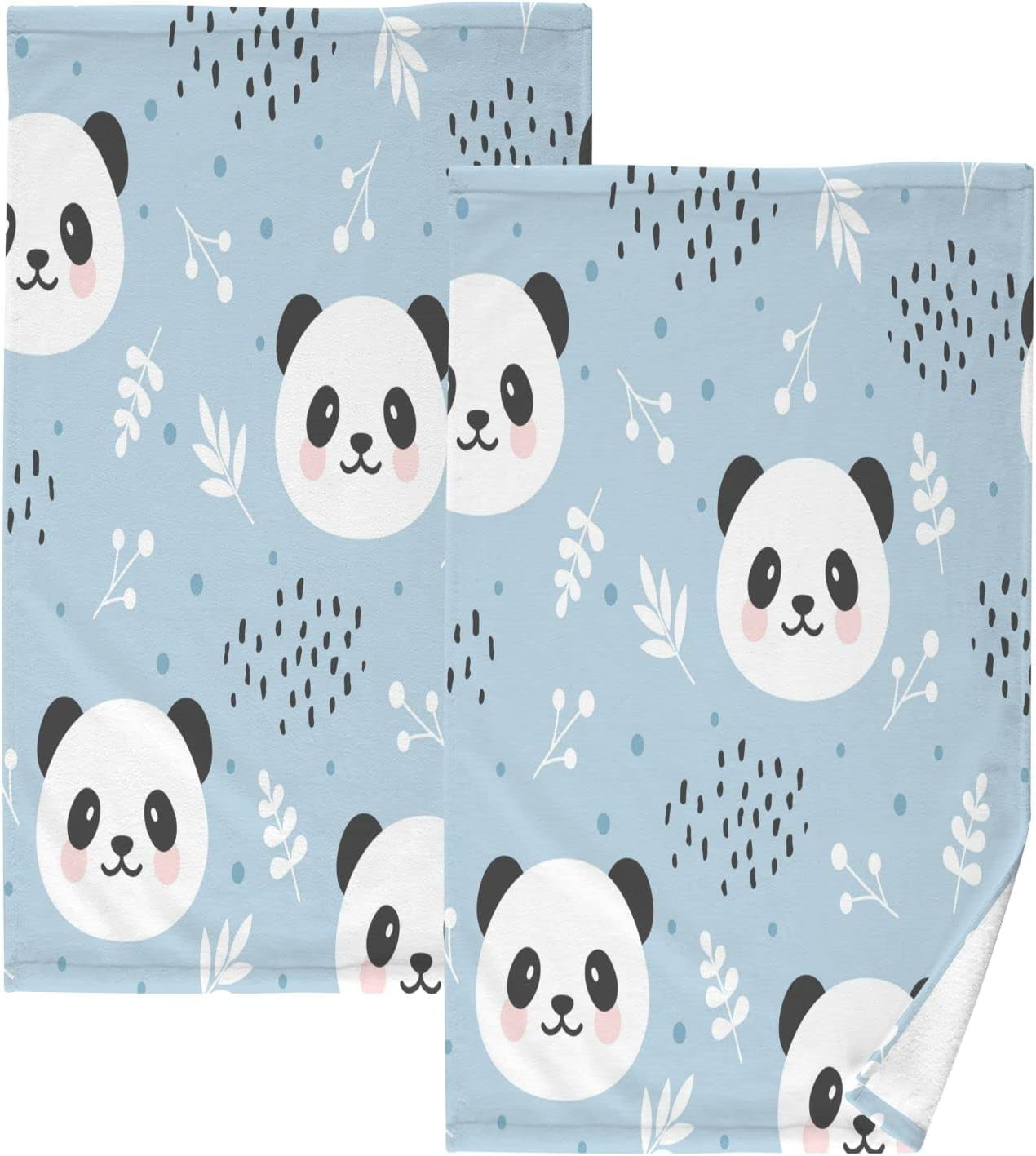 GZHJMY Cute Panda Print Pure Cotton Hand Towels for Bath Decorative ...