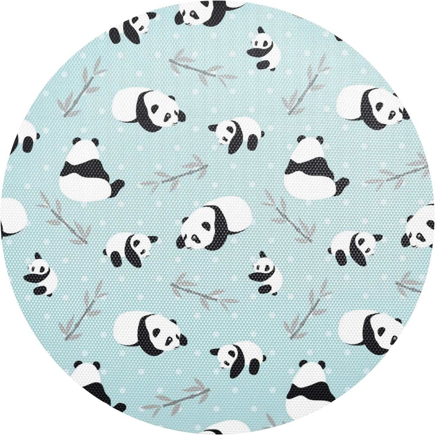 GZHJMY Cute Panda Round Placemats for Dining Table Set of 4 Washable ...