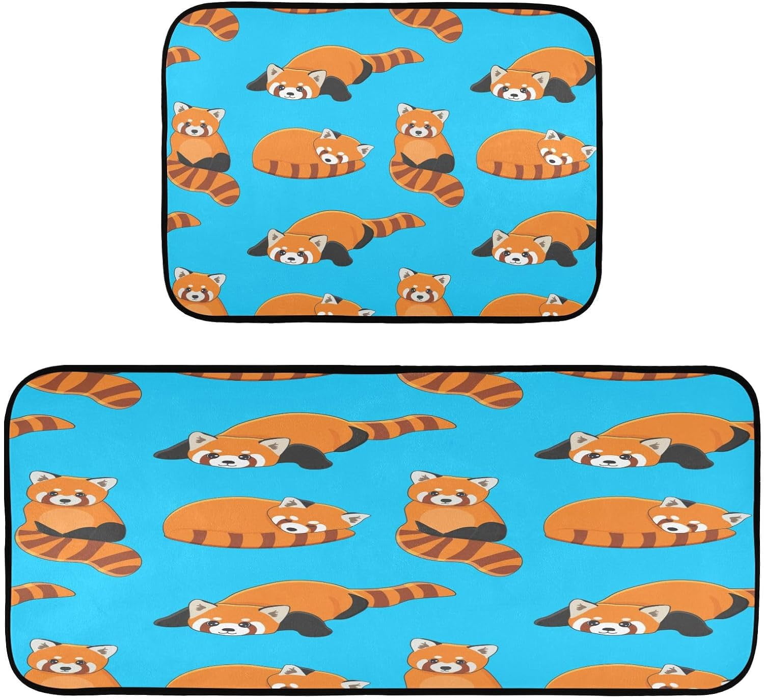 GZHJMY Cute Red Panda in Different Poses Kitchen Mat - Cushioned Anti ...