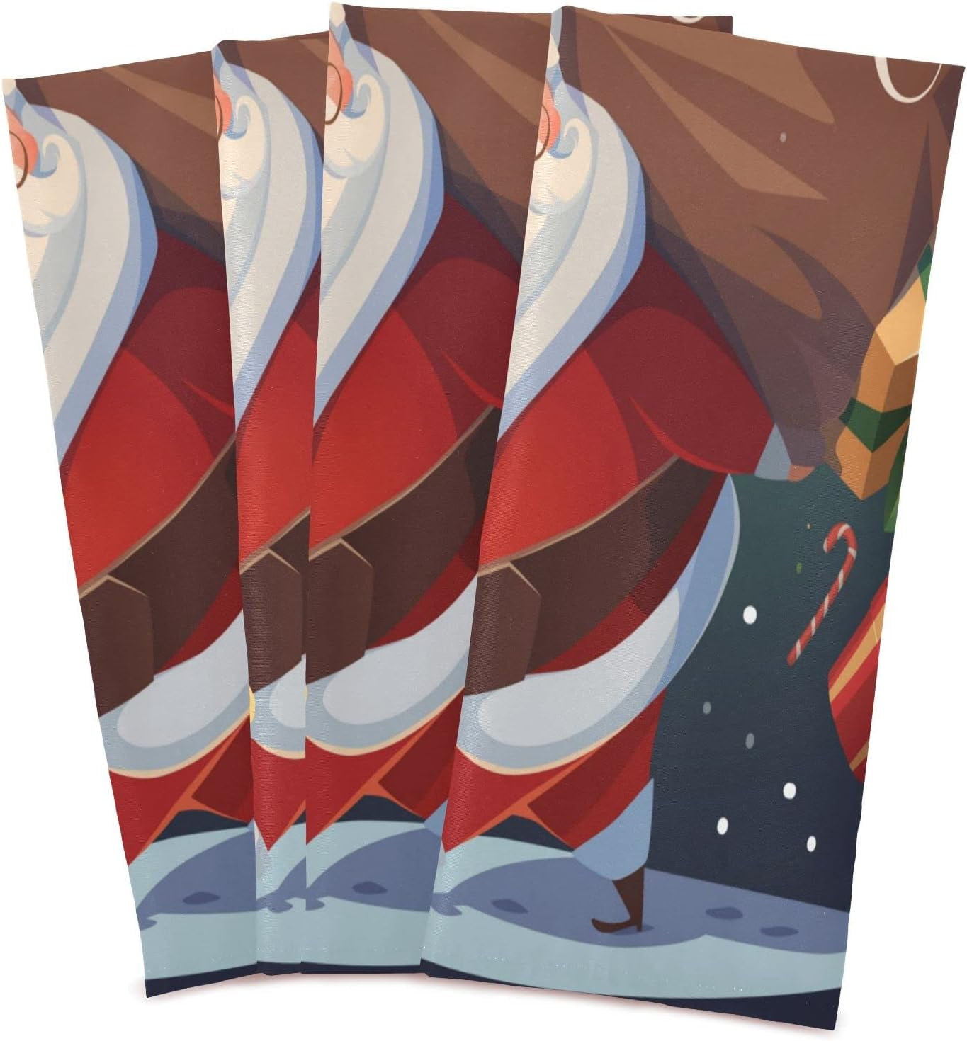 GZHJMY Cute Santa Kitchen Dish Towel Set, Drying Kitchen Towels Tea ...