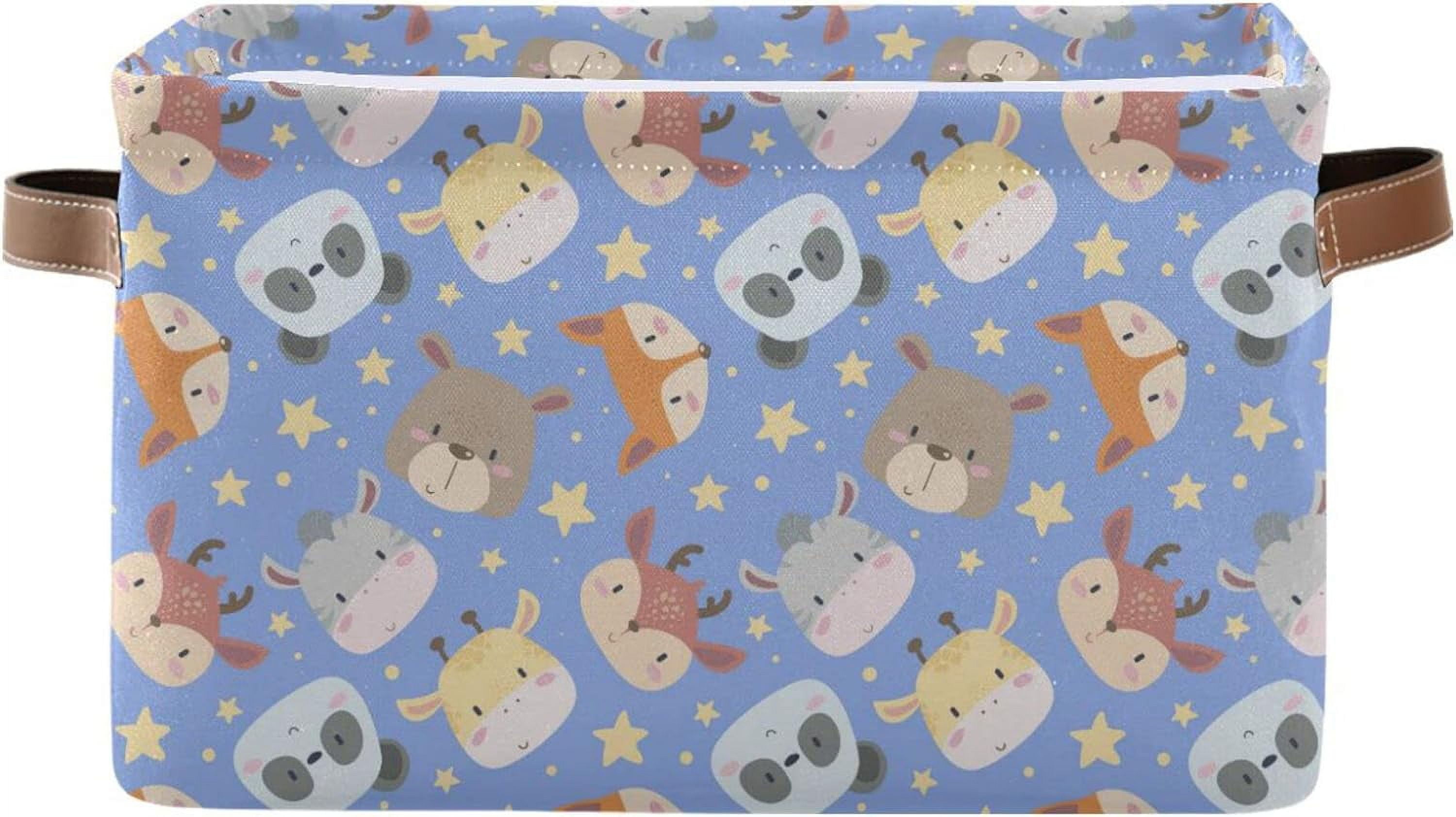 GZHJMY Cute Simple Animal Shelf Storage Baskets, Foldable Fabric ...