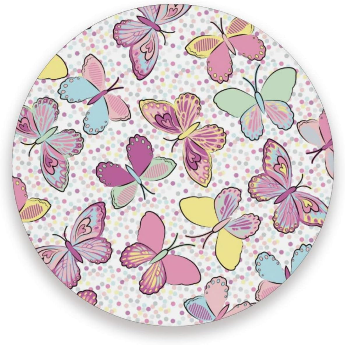 GZHJMY Cute Spring Butterfly Coasters for Drinks Set of 2, Absorbent ...