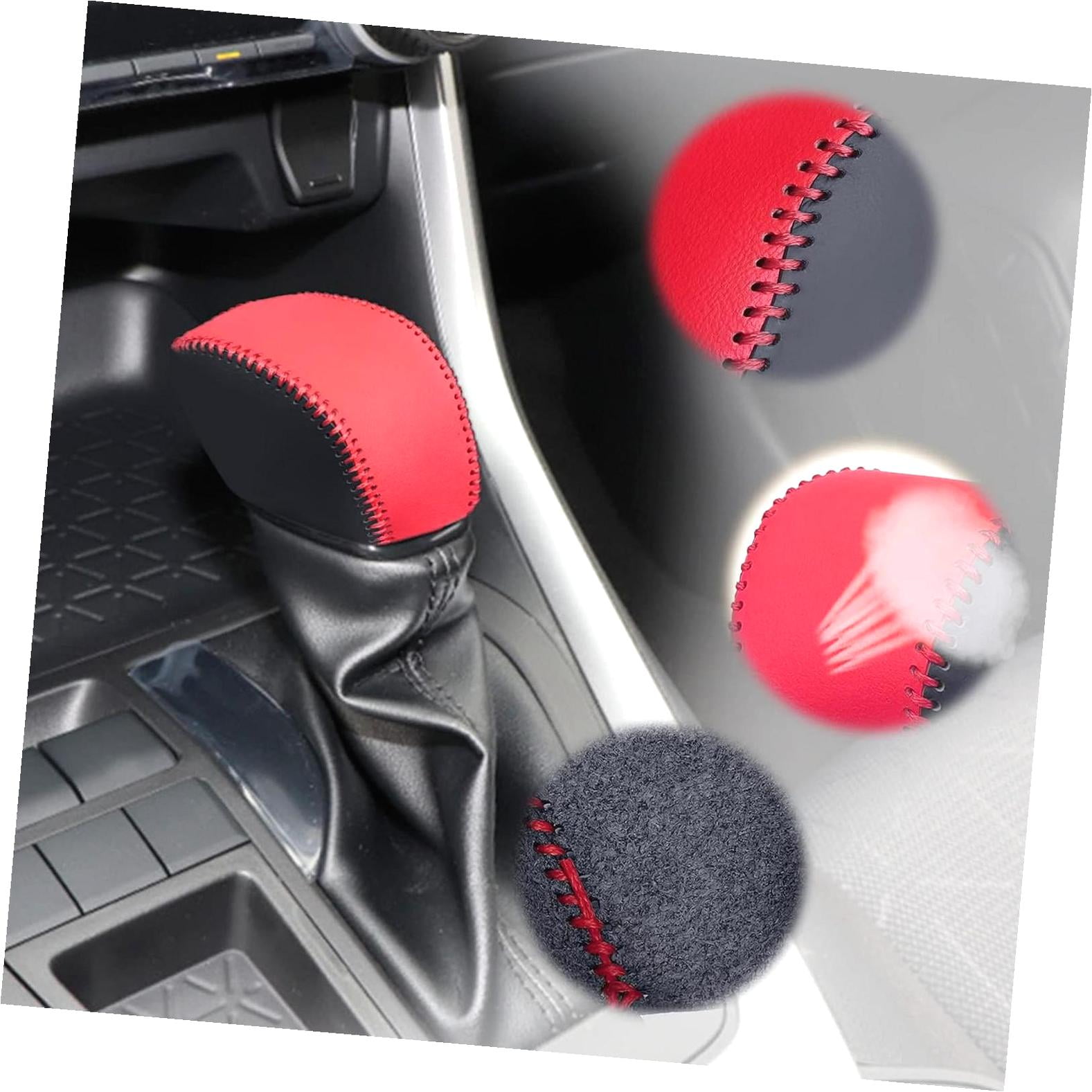 GZHJMY DIY Genuine Leather Gear Shift Knob Cover for Interior ...