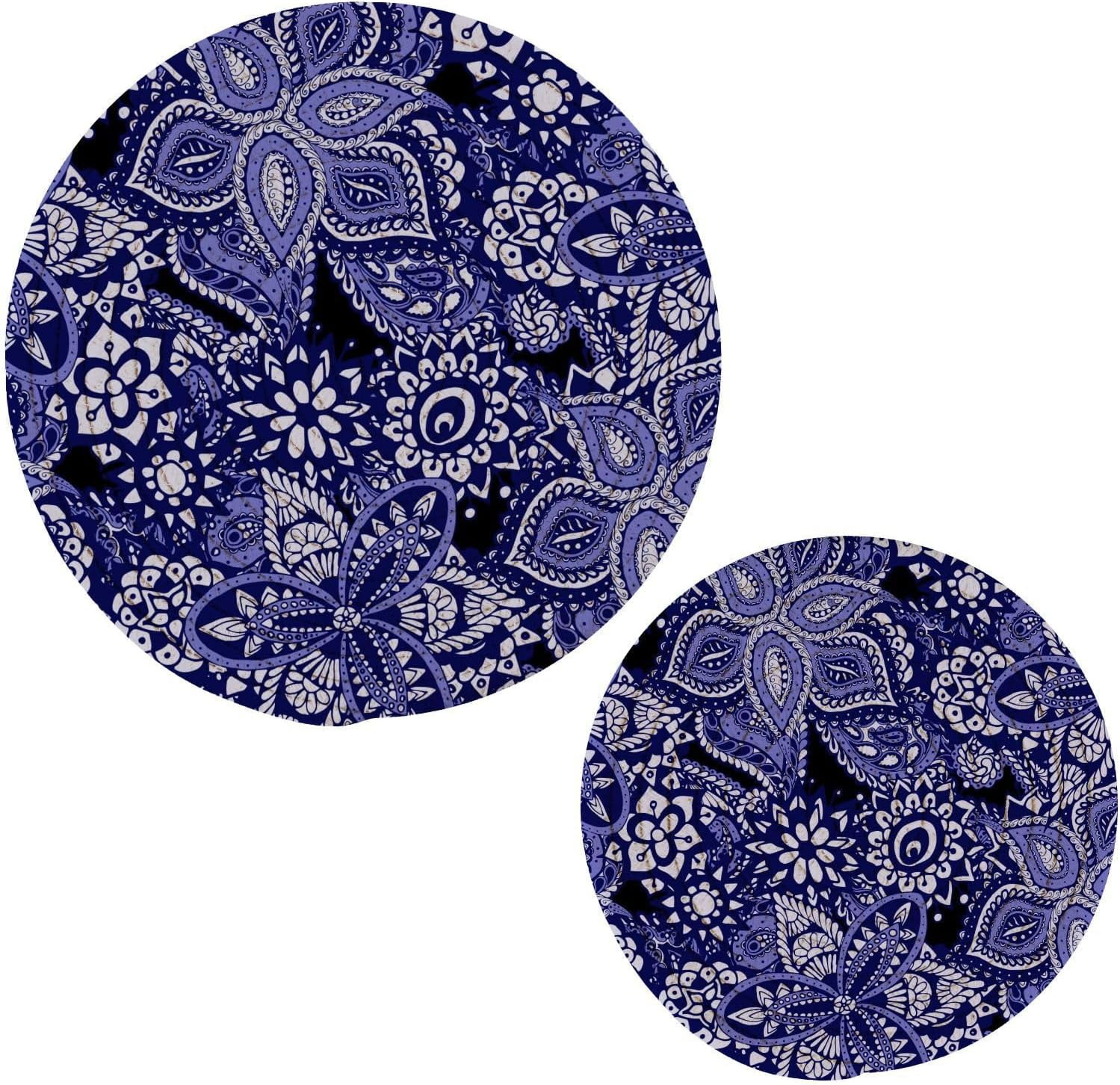 GZHJMY Daisy Dot Paisley Placemats Set of 2, Woven Washers, Cotton ...