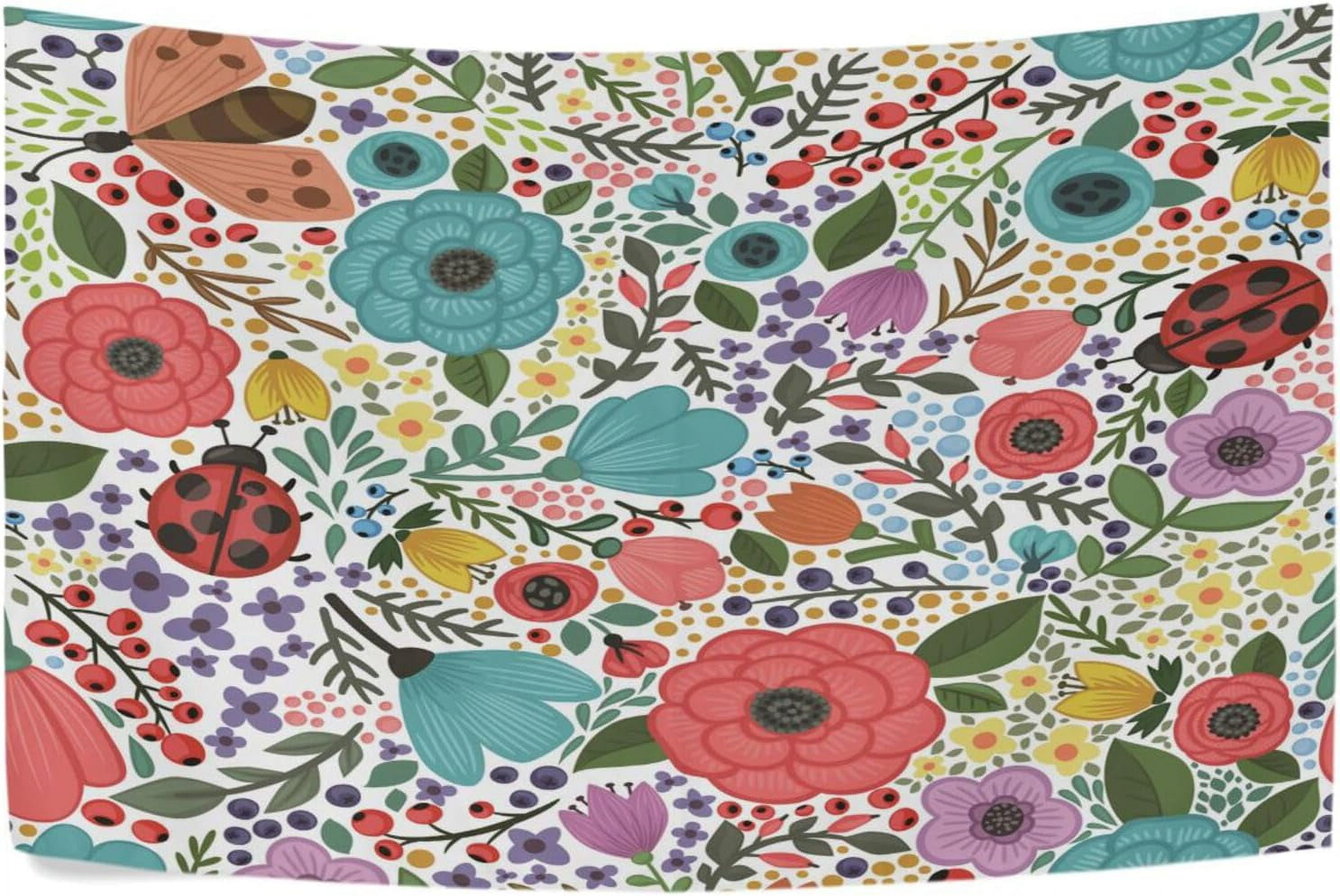 GZHJMY Daisy Flower Tapestry Aesthetic Tapestry for Bedroom Living Room ...