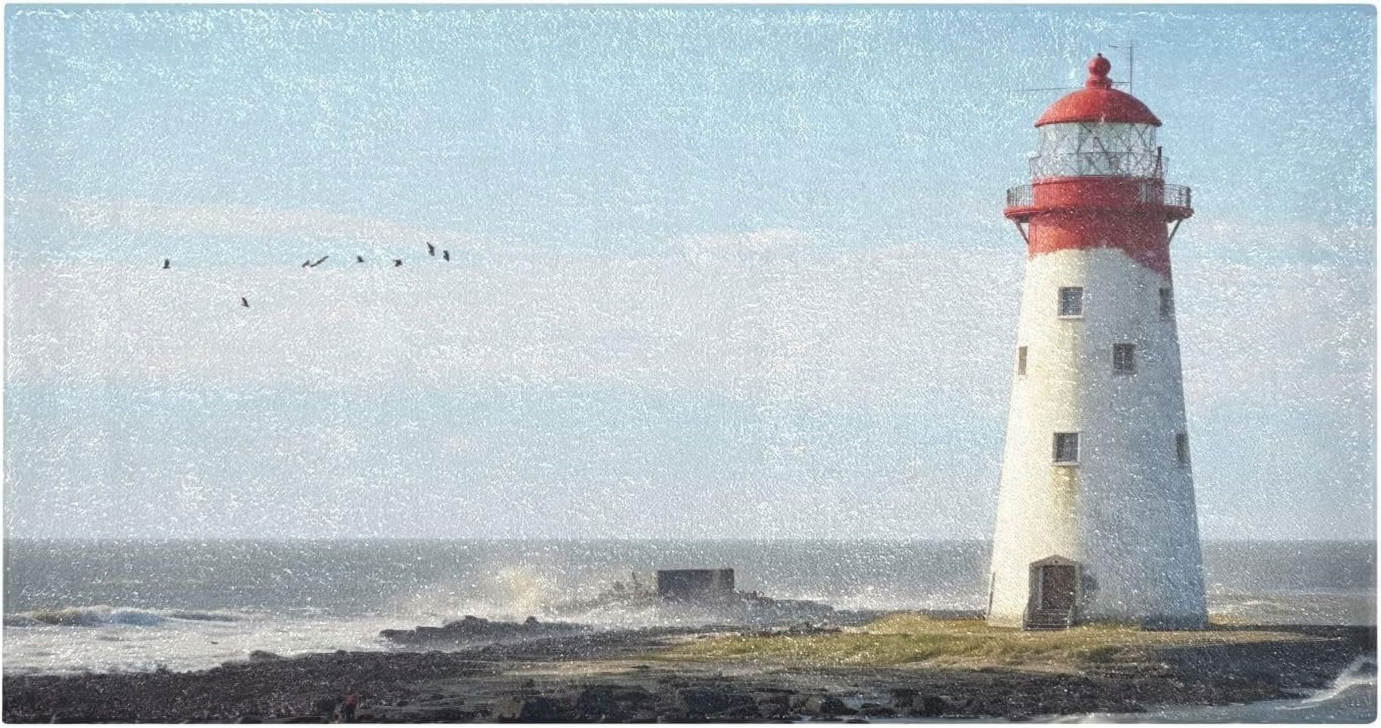 GZHJMY Dark Sky Lighthouse Bathroom Rugs Floor Mats Non-Slip Soft ...