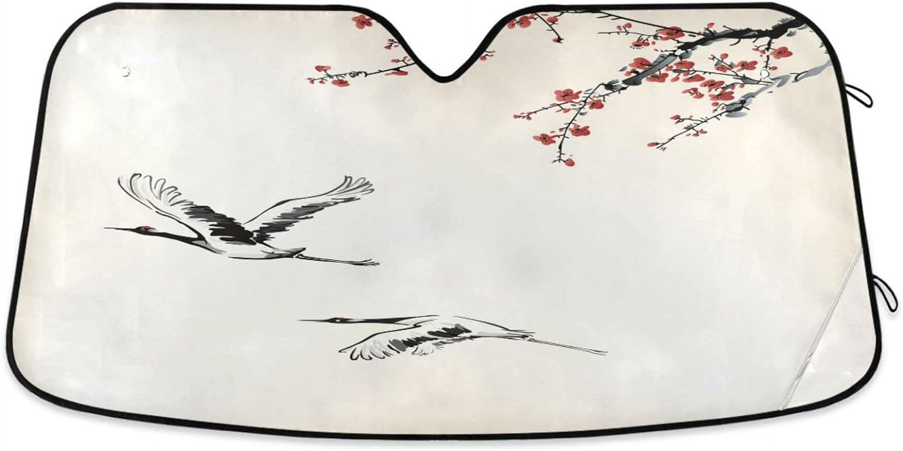 GZHJMY Dayan Ink Painting Car Windshield Sunshade Front Auto Sun Shield ...