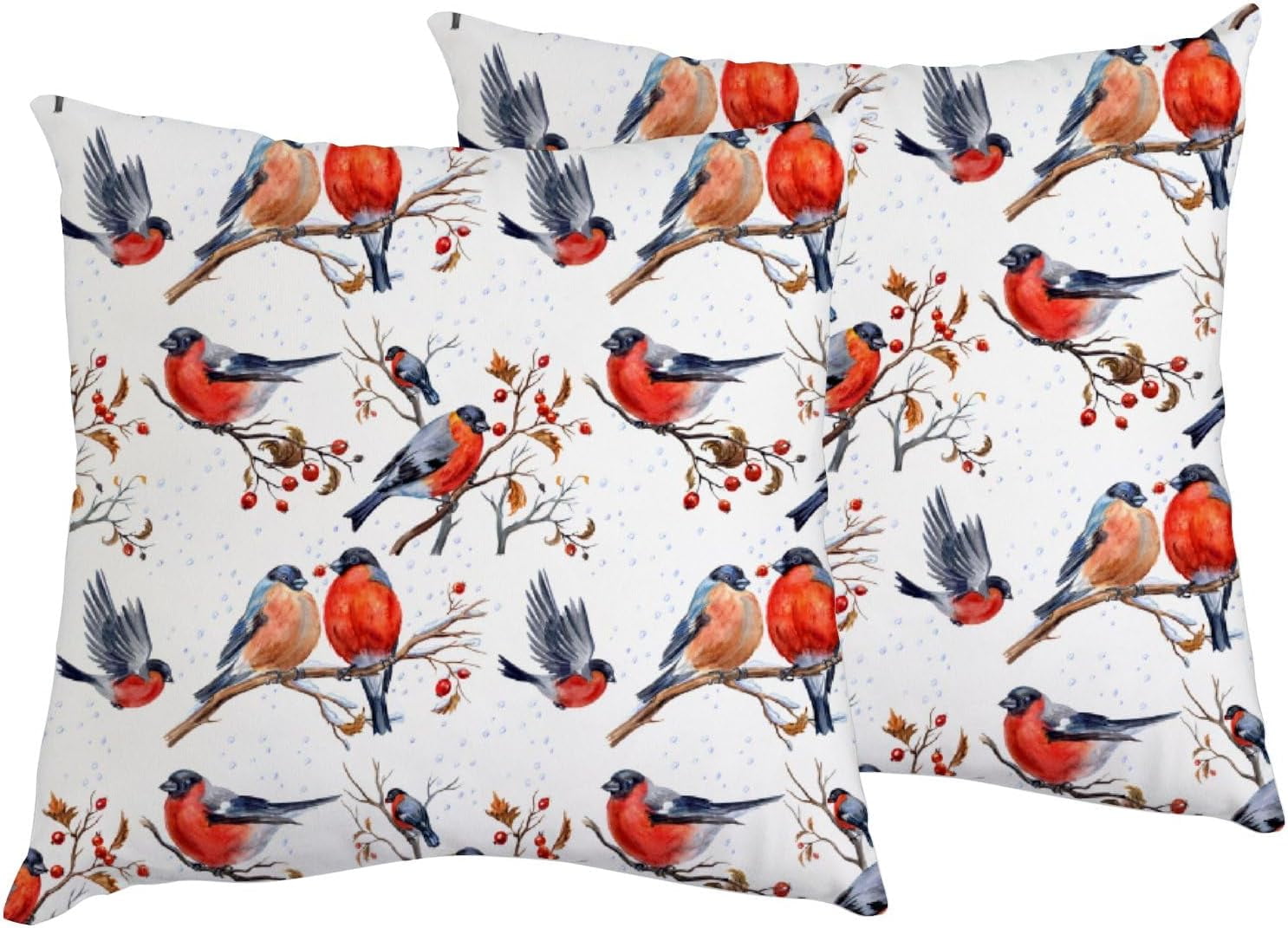GZHJMY Decorative Throw Pillow Covers Set of 2, Bullfinches Hawthorn ...