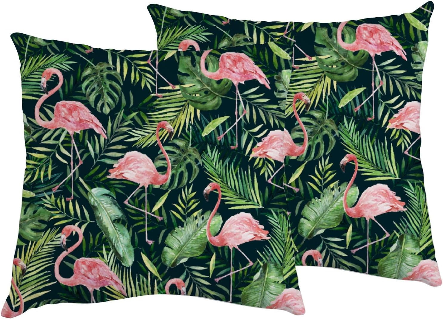 GZHJMY Decorative Throw Pillow Covers Set of 2, Green Palm Leaves ...