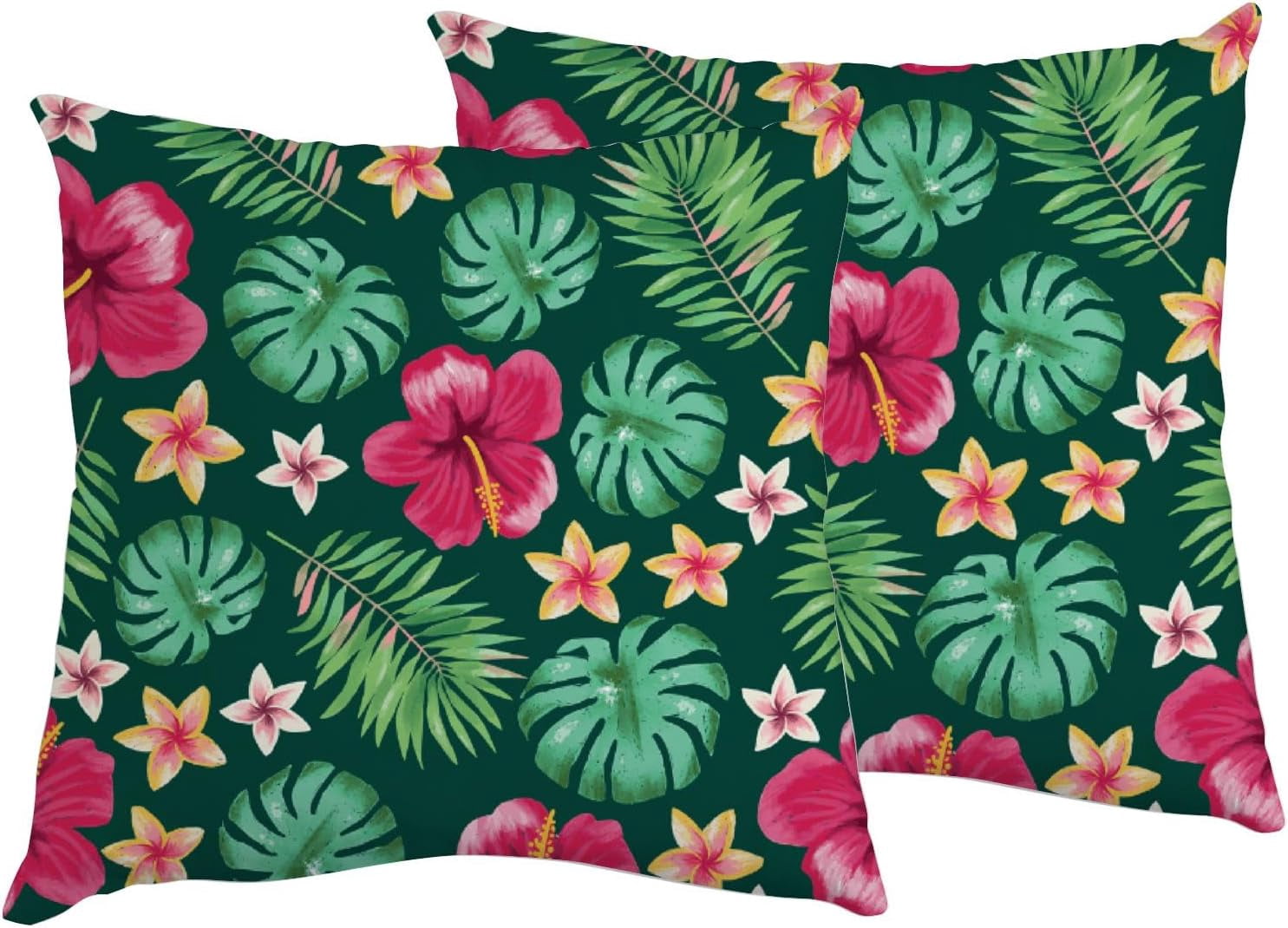GZHJMY Decorative Throw Pillow Covers Set of 2, Tropical Plants ...