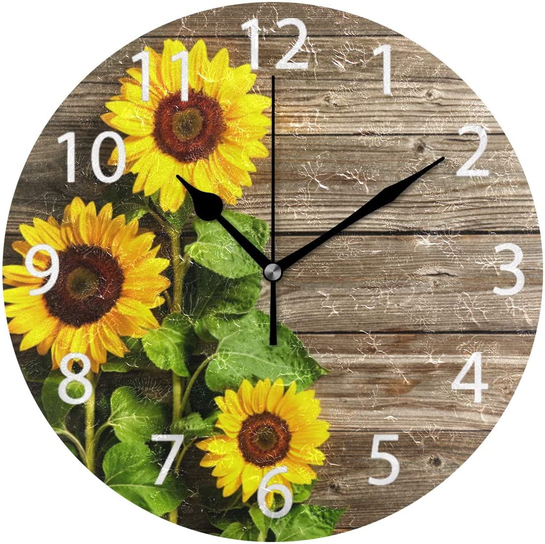 GZHJMY Decorative Wall Clocks Battery Operated Silent Desk Clock ...
