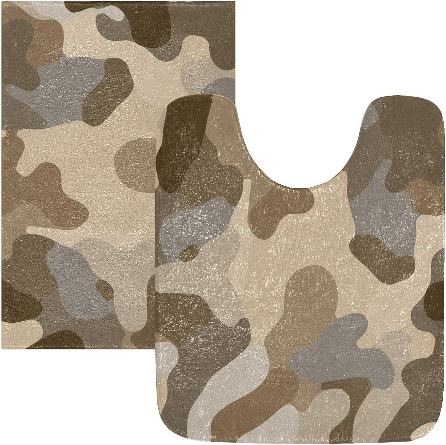 GZHJMY Desert Camouflage Camo Bath Mat for Bathroom Shower U Shape ...