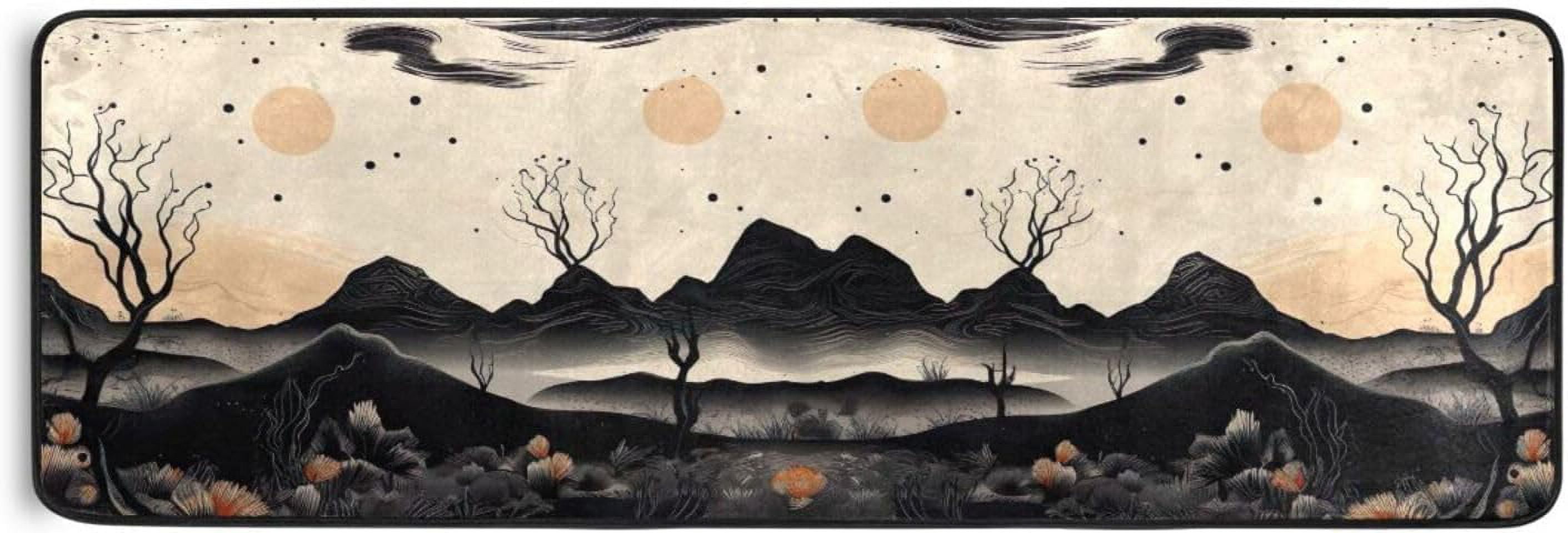 GZHJMY Desert Landscape Area Rug - 2' x 6' Washable Runner Rugs with ...