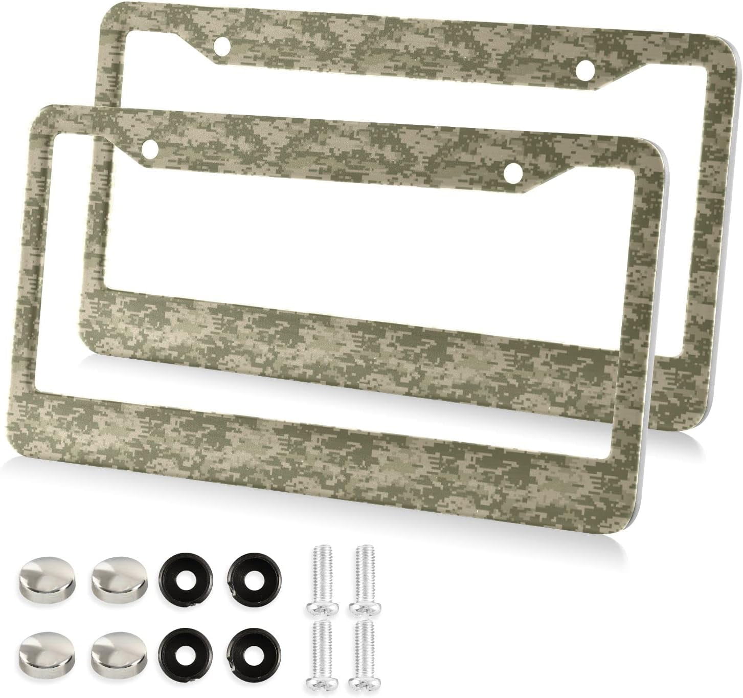 GZHJMY Digital Camouflage Camo Pattern License Plate Frames for Women ...