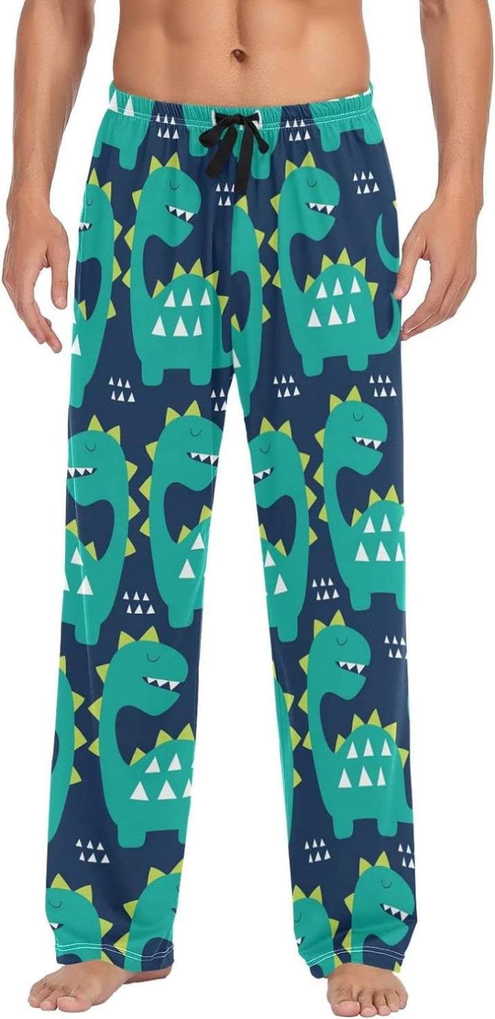 GZHJMY Dinosaur Pajama Pants for Men, Lounge Pants Lightweight Men ...