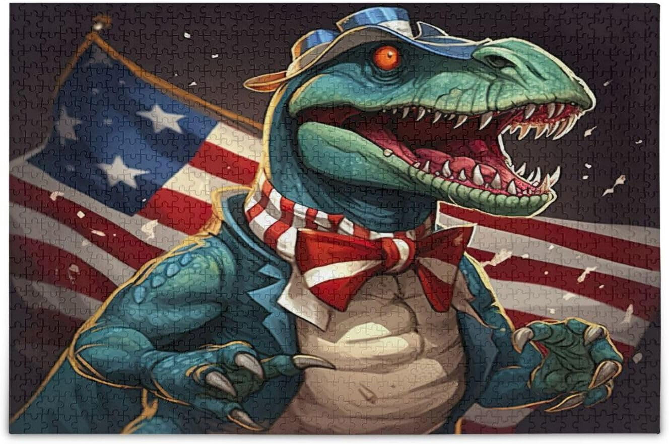 GZHJMY Dinosaur Wooden Jigsaw Puzzles Intellectual Entertainment ...