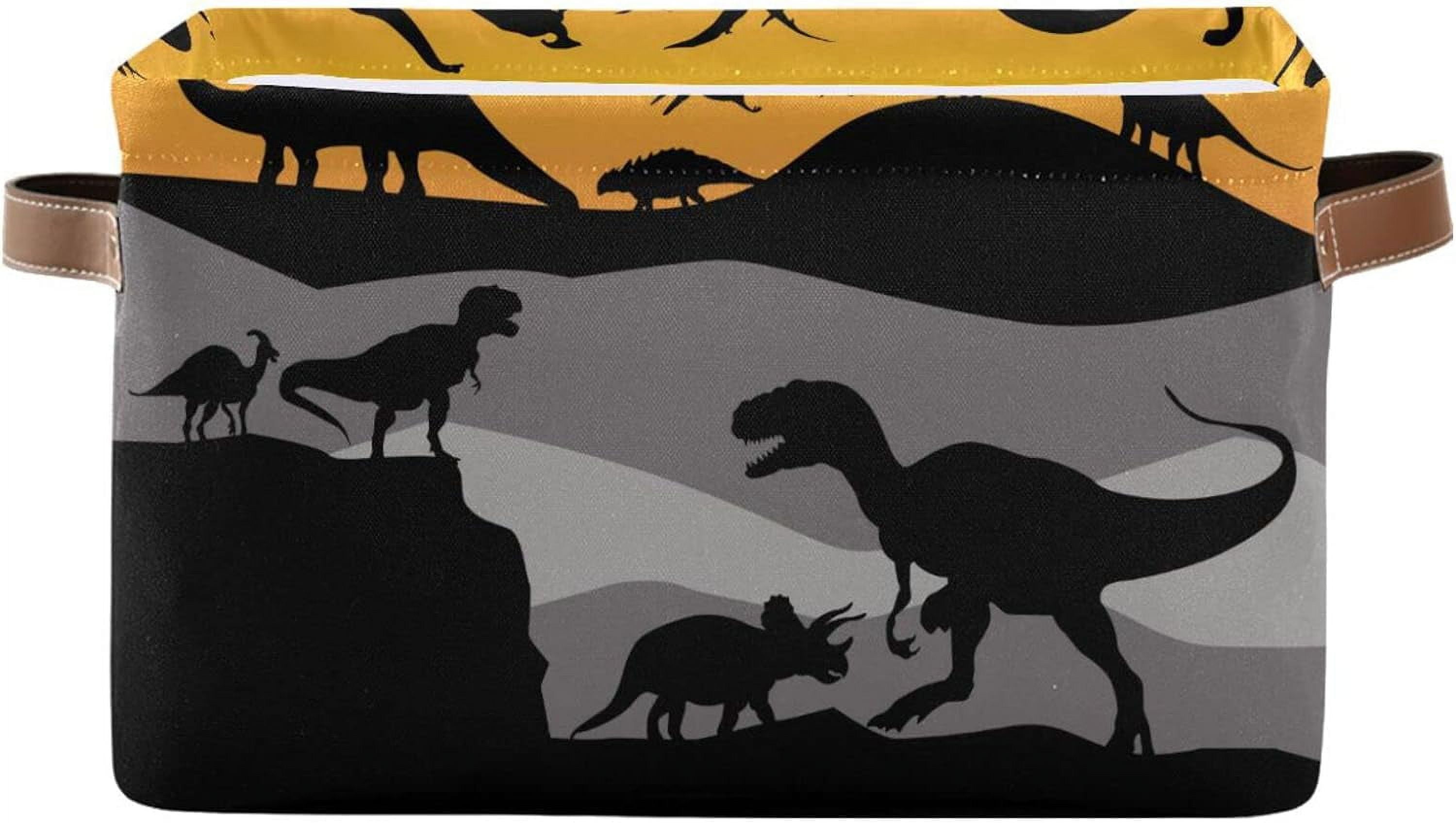 GZHJMY Dinosaurs Storage Basket with Handles Collapsible Storage Bins ...